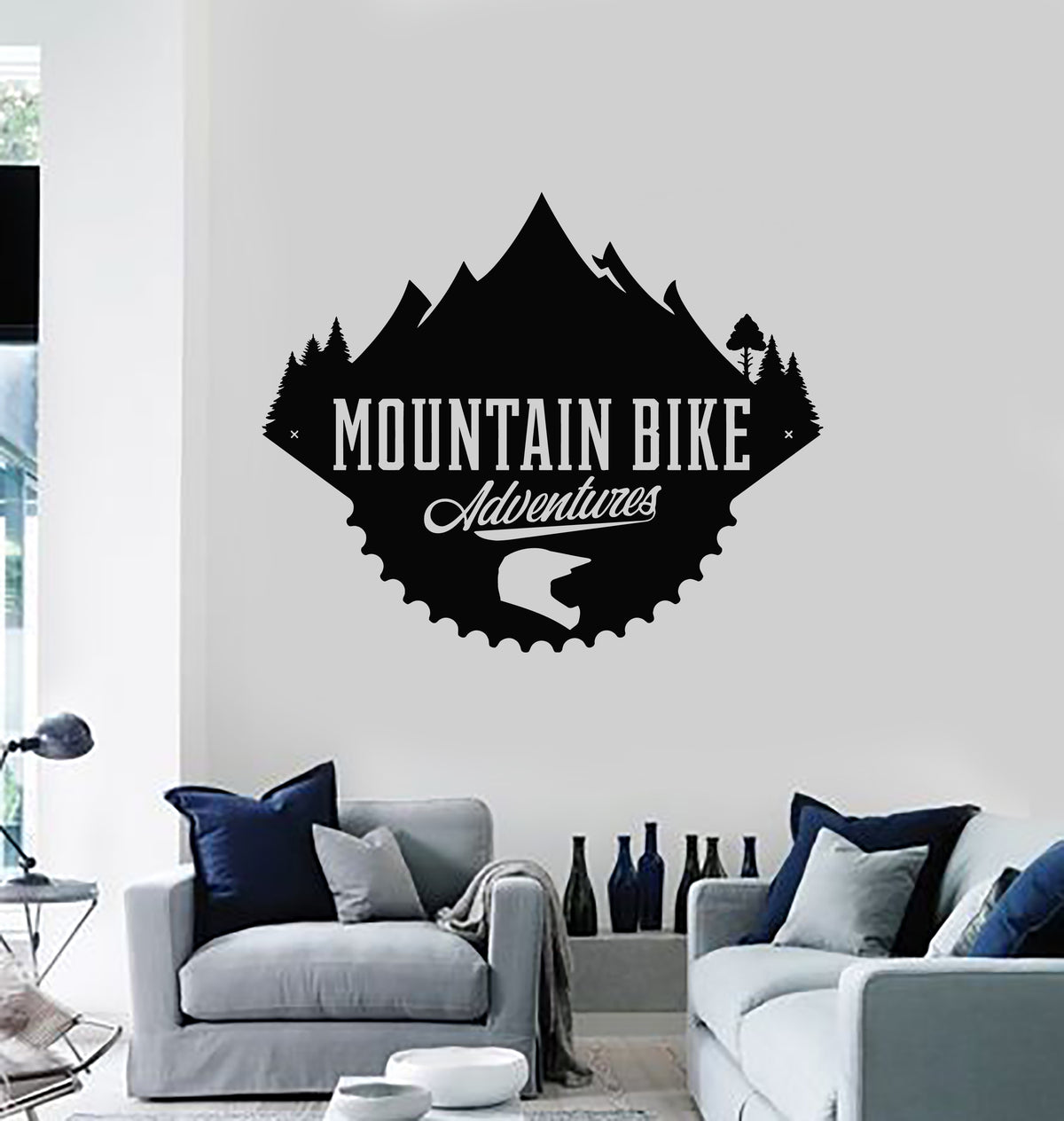 Vinyl Wall Decal Extreme Sport Mountain Bike Adventures Stickers Mural ...