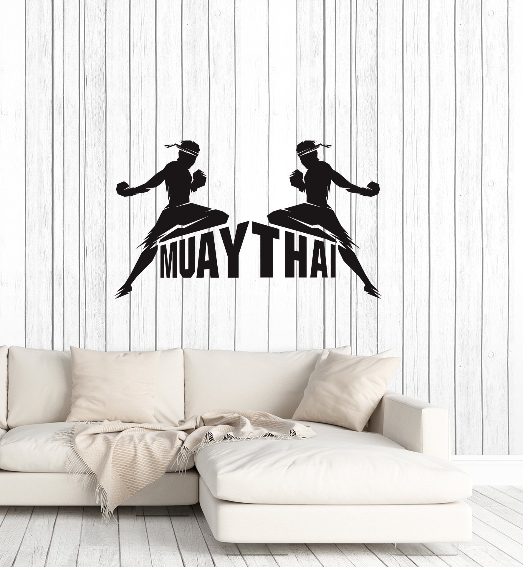 Vinyl Wall Decal Muay Thai Boxing Fight Club Fighting MMA Sport Sticke ...