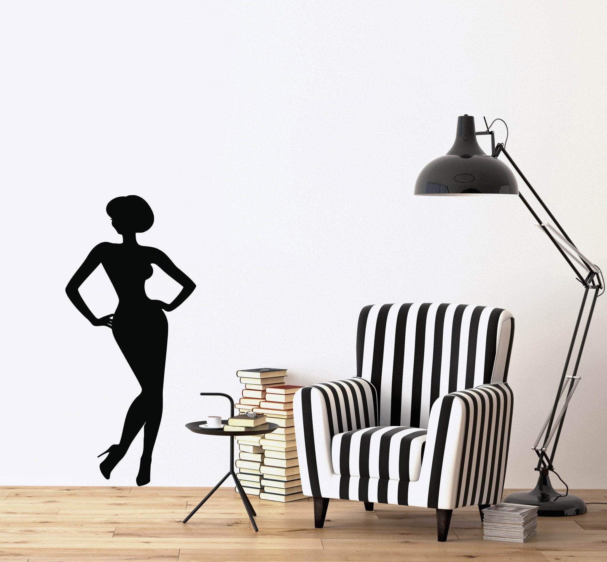 Vinyl Decal Women's Wall Sticker French Model Fashion Design London Pa ...