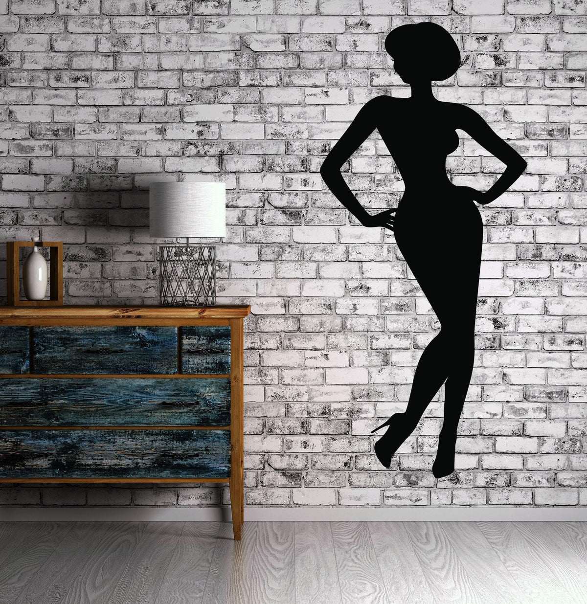 Vinyl Decal Women's Wall Sticker French Model Fashion Design London Pa ...