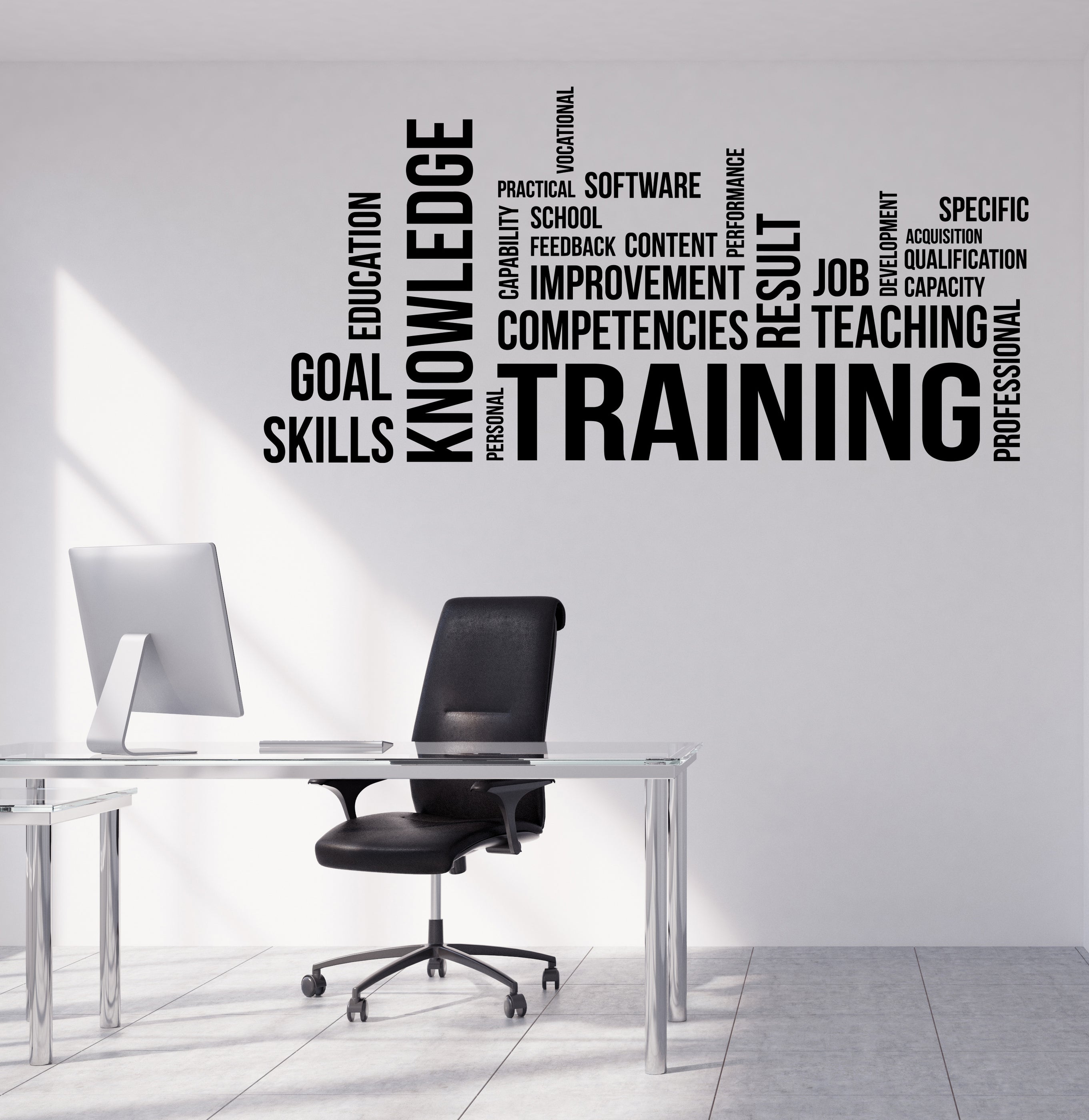 Wall Vinyl Decal Office Interior Word Cloud Training Decor Unique Gift ...