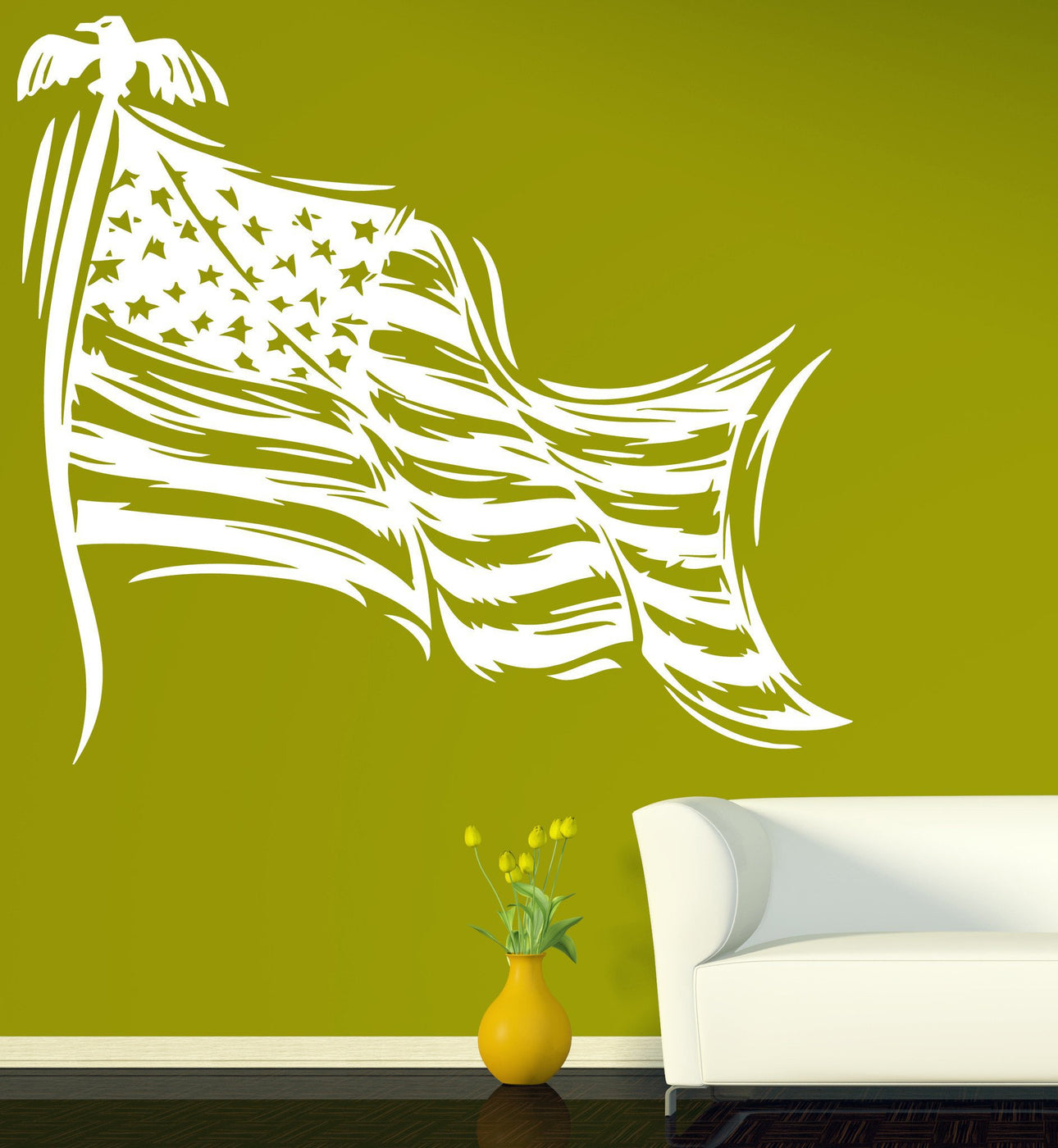Vinyl Decal Patriotic Decor Wall Sticker Stars Striped Symbol of the S ...