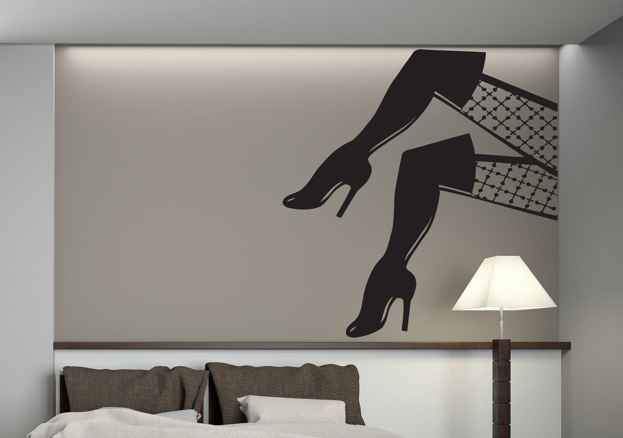 Vinyl Decal Beauty Woman Wall Sticker Graceful Female Sexy Legs Stocki ...