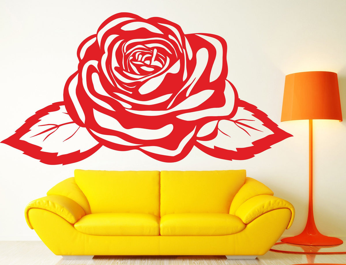 Wall Sticker Vinyl Decal Chic Elegant Odor Rose Bud Huge Unique Gift ...