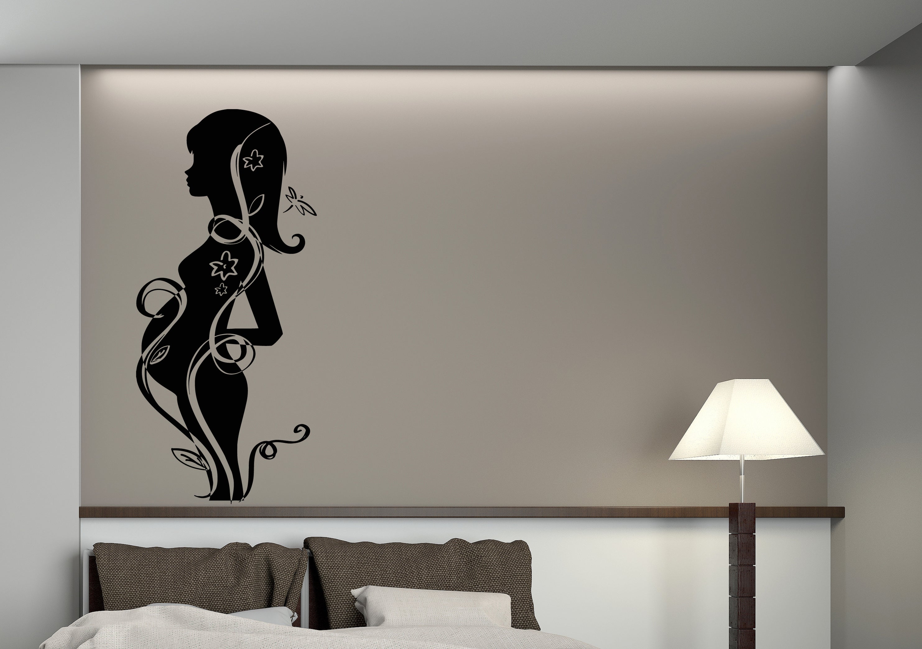 Wall Stickers Pregnant Woman Motherhood Tenderness Fetation Vinyl Deca ...