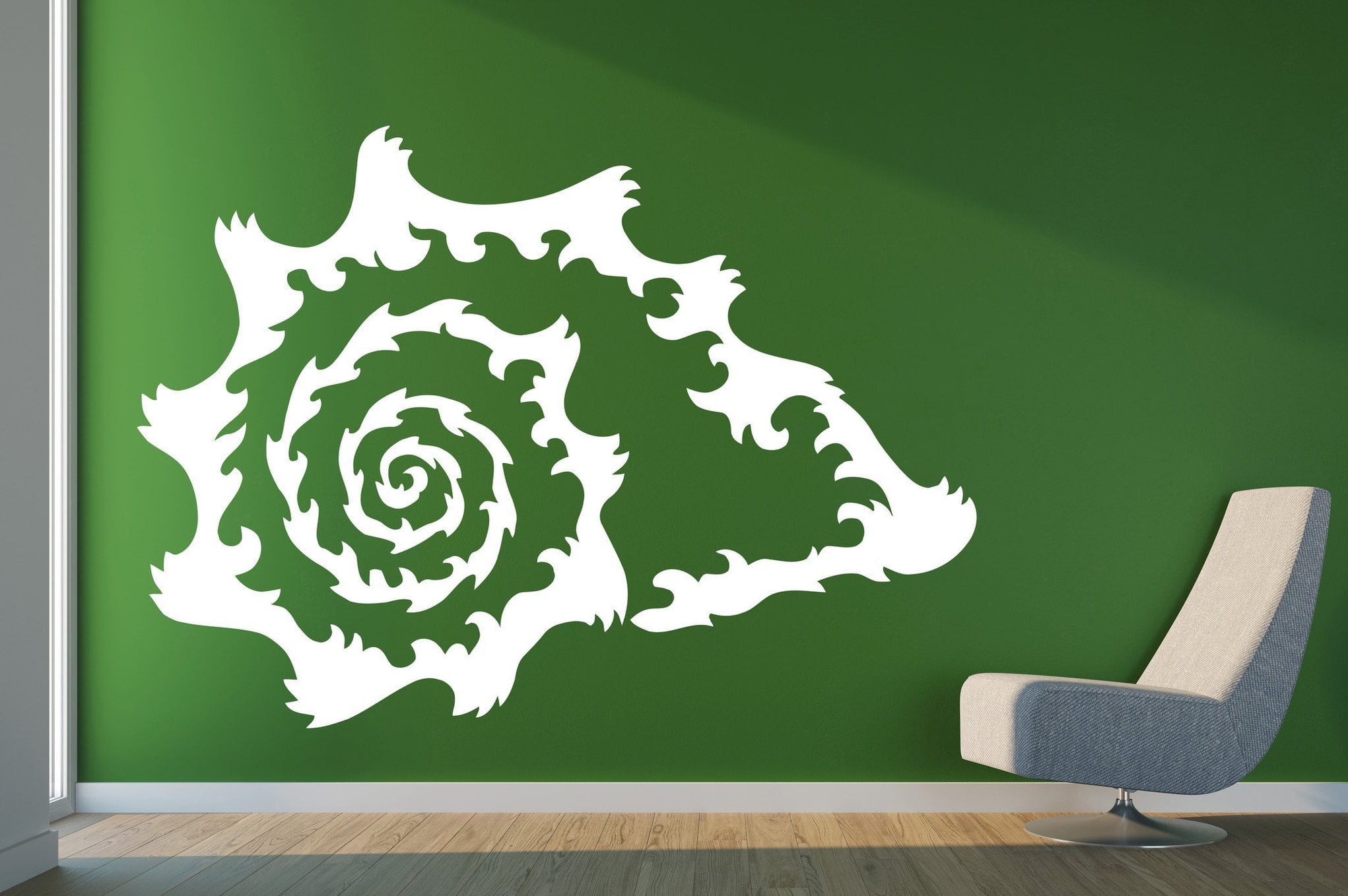 Wall Vinyl Sticker Decal Ocean Sea Wave Sea Shell Clam Unique Gift (n4 ...