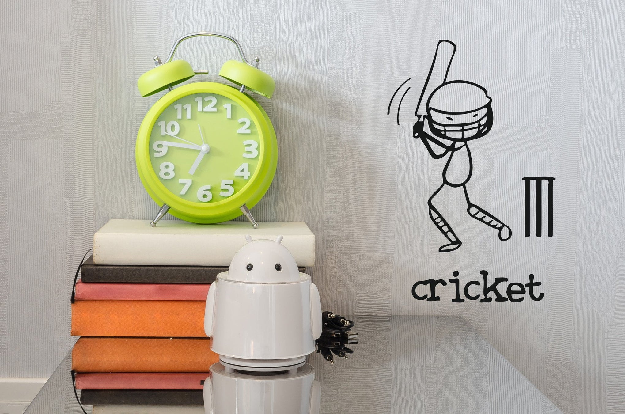 Wall Stickers English Sports Team Bit Cricket Ball Vinyl Decal Unique ...