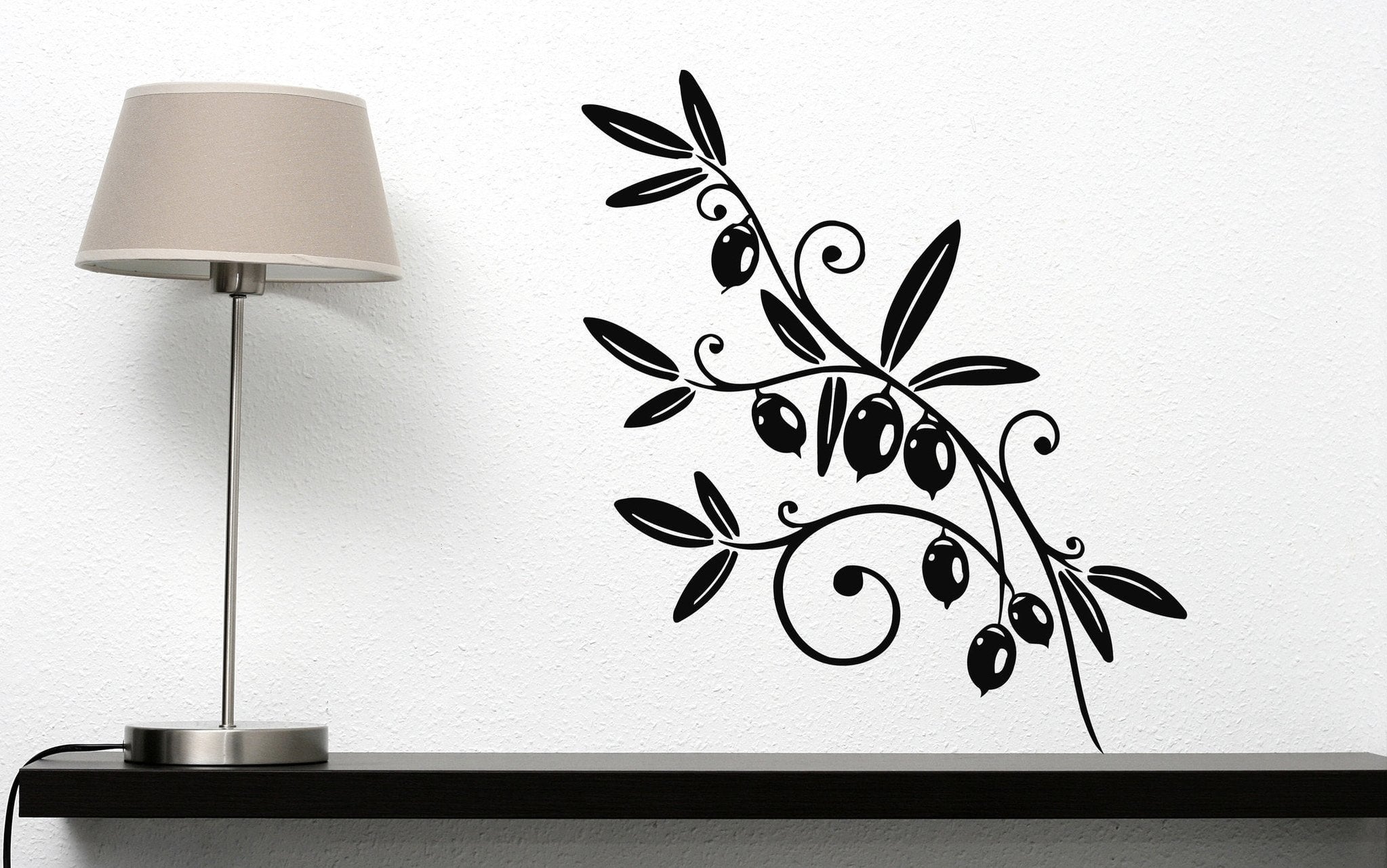 Vinyl Decal Olive Branch Mature Fruit Foliage Wall Sticker Unique Gift ...