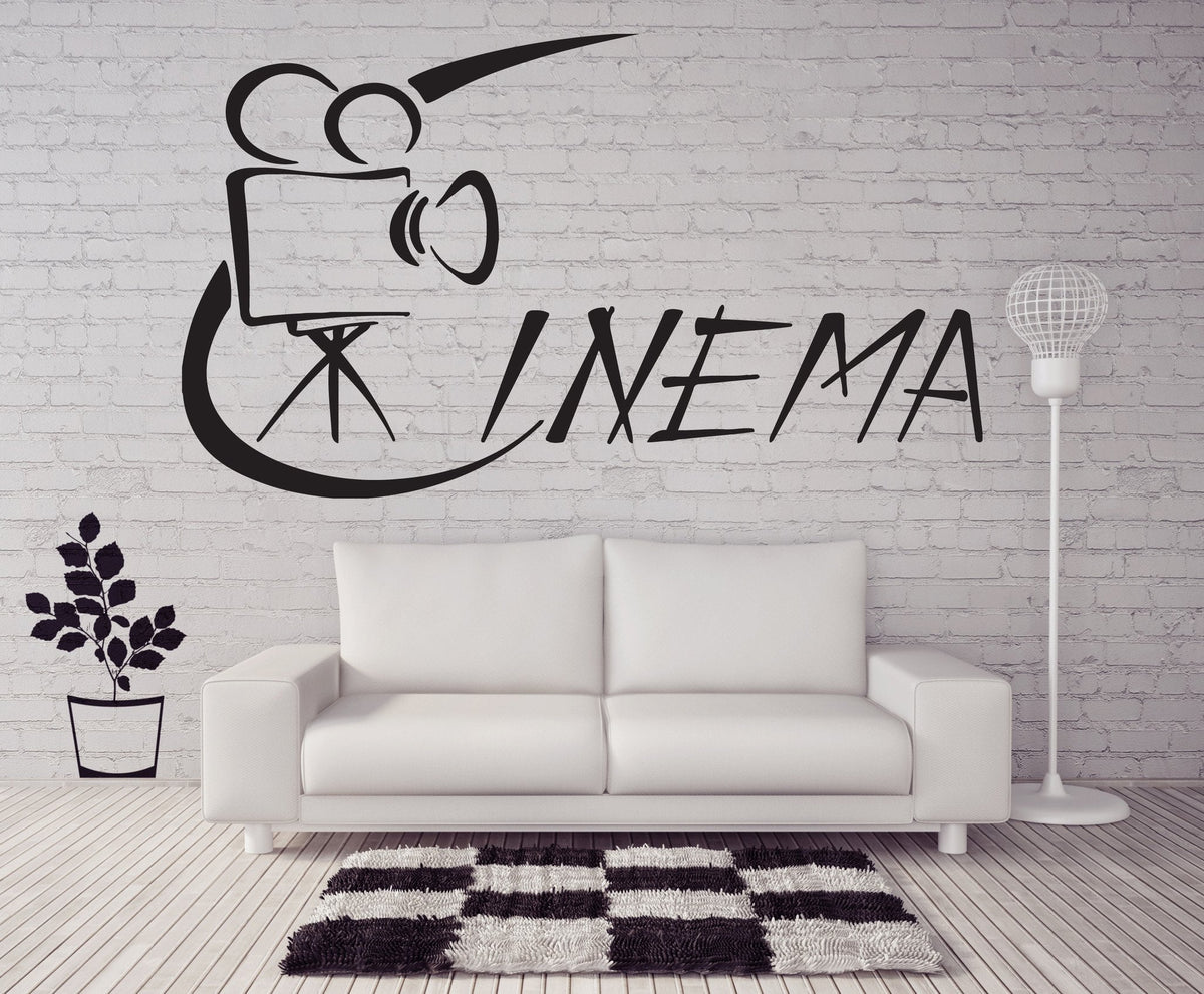 Vinyl Decal Featured Movies Chamber Motor Filmed Cinema Wall Sticker U ...