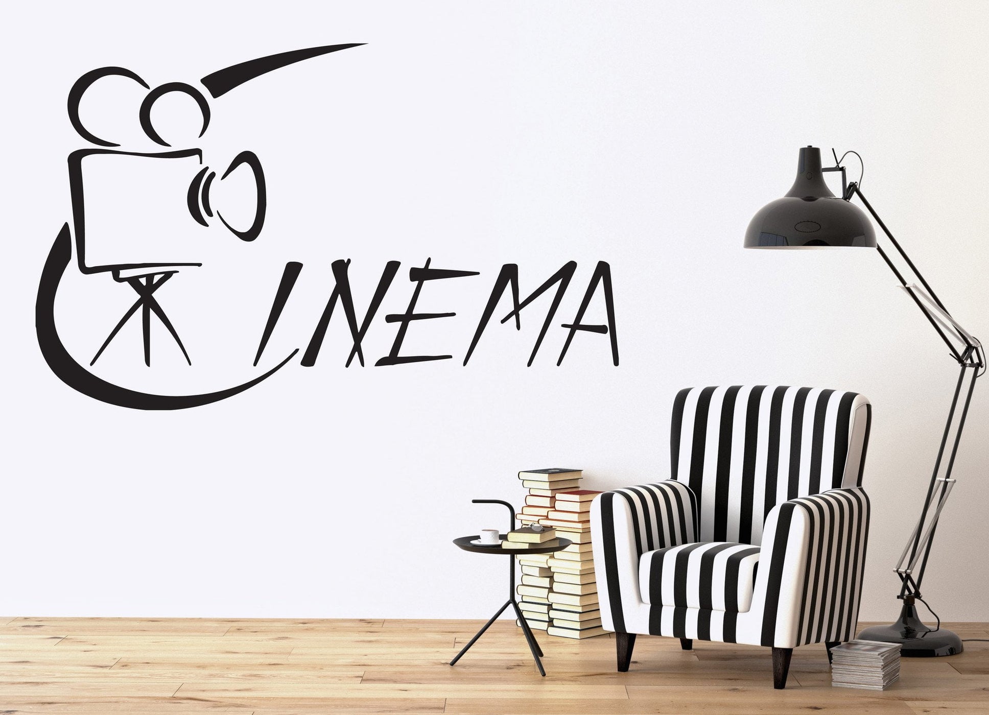 Vinyl Decal Featured Movies Chamber Motor Filmed Cinema Wall Sticker U ...