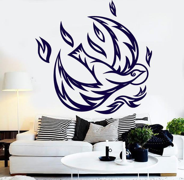 Wall Sticker Vinyl Decal Firebird beautiful fairy tale character wings ...