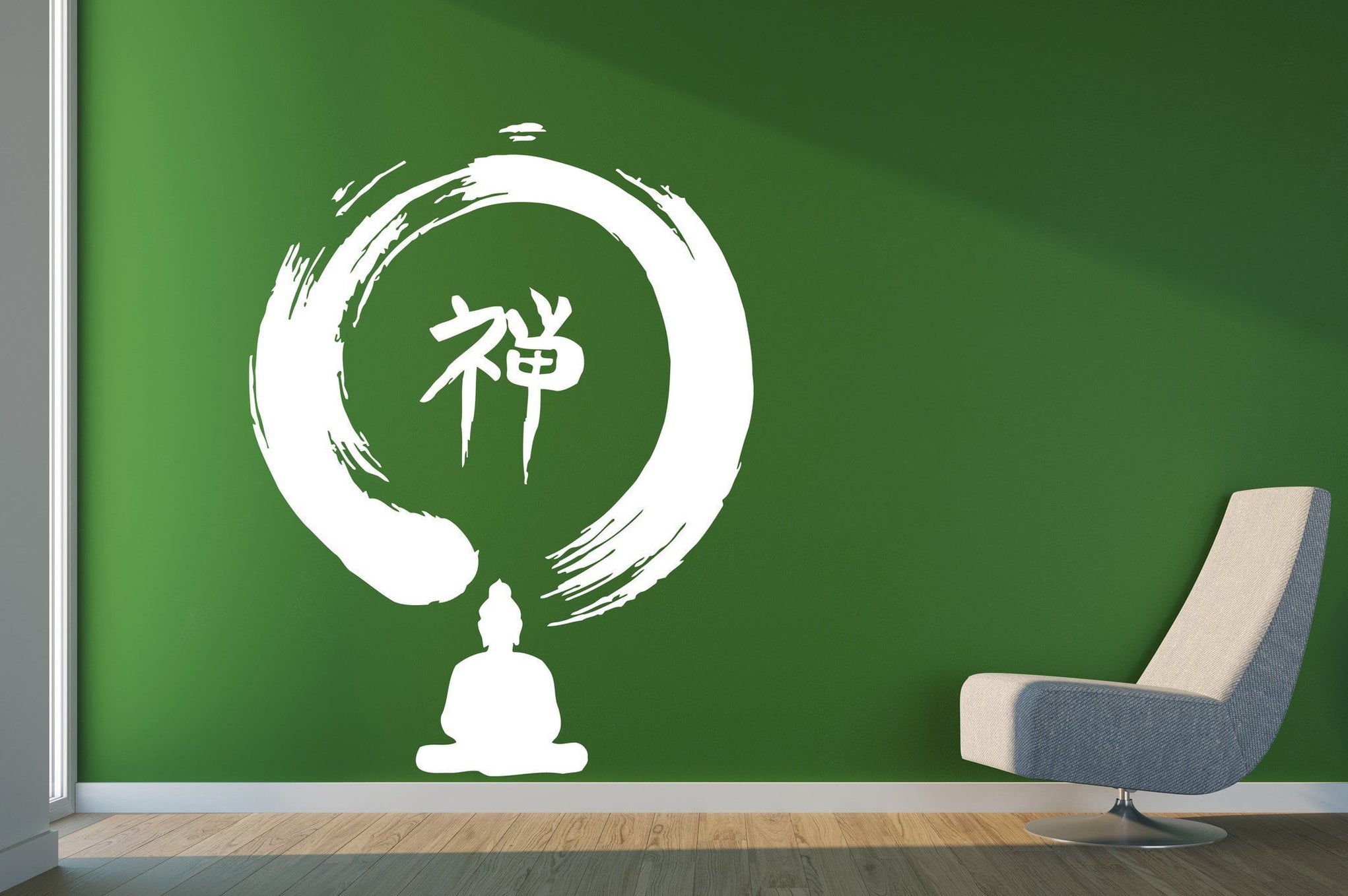 Vinyl Decal Wall Sticker Symbols Eastern Faith Buddha Zen Circle Uniqu ...