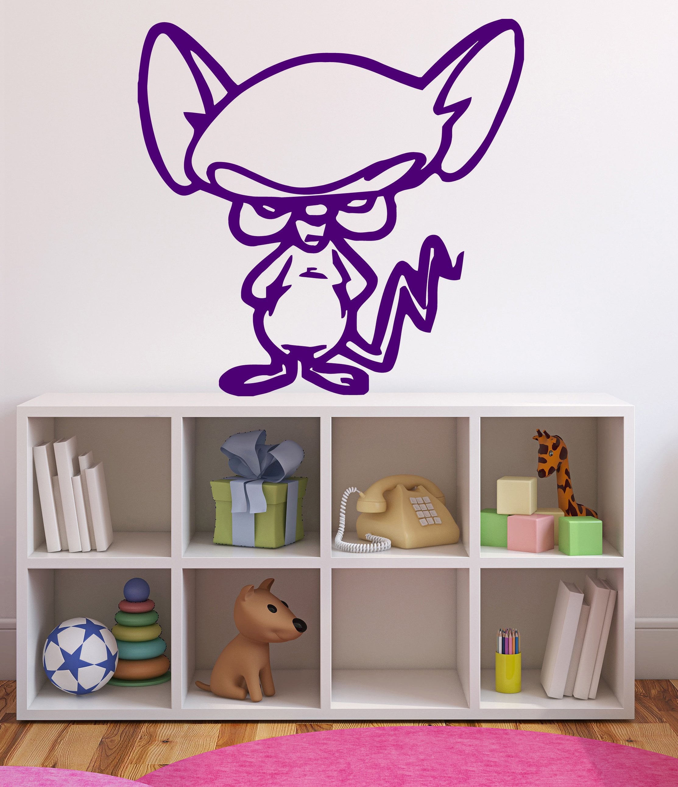 Vinyl Decal Cartoon Character Mouse Jerry Got Angry Large Wall Sticker ...