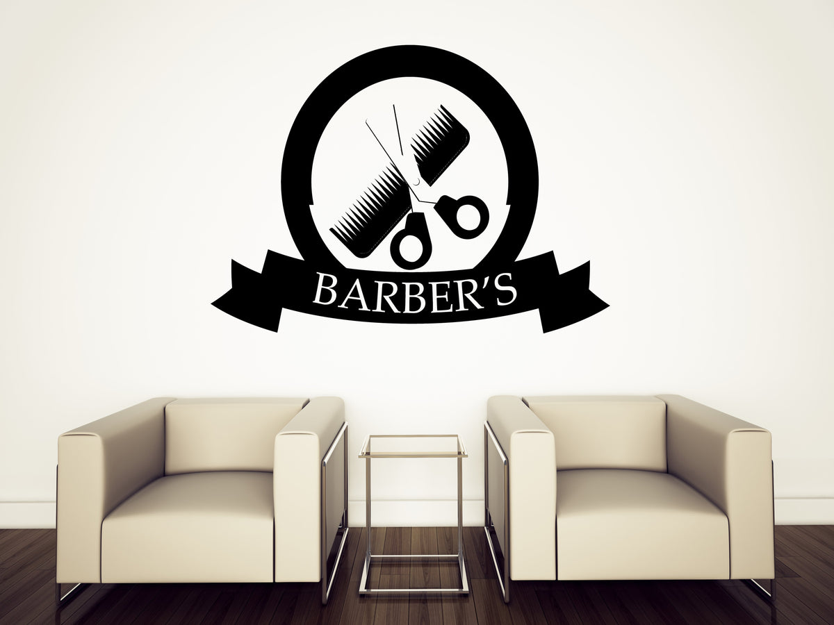 Wall Sticker Barber Shop Decor Haircuts for Men Vinyl Decal (n678 ...