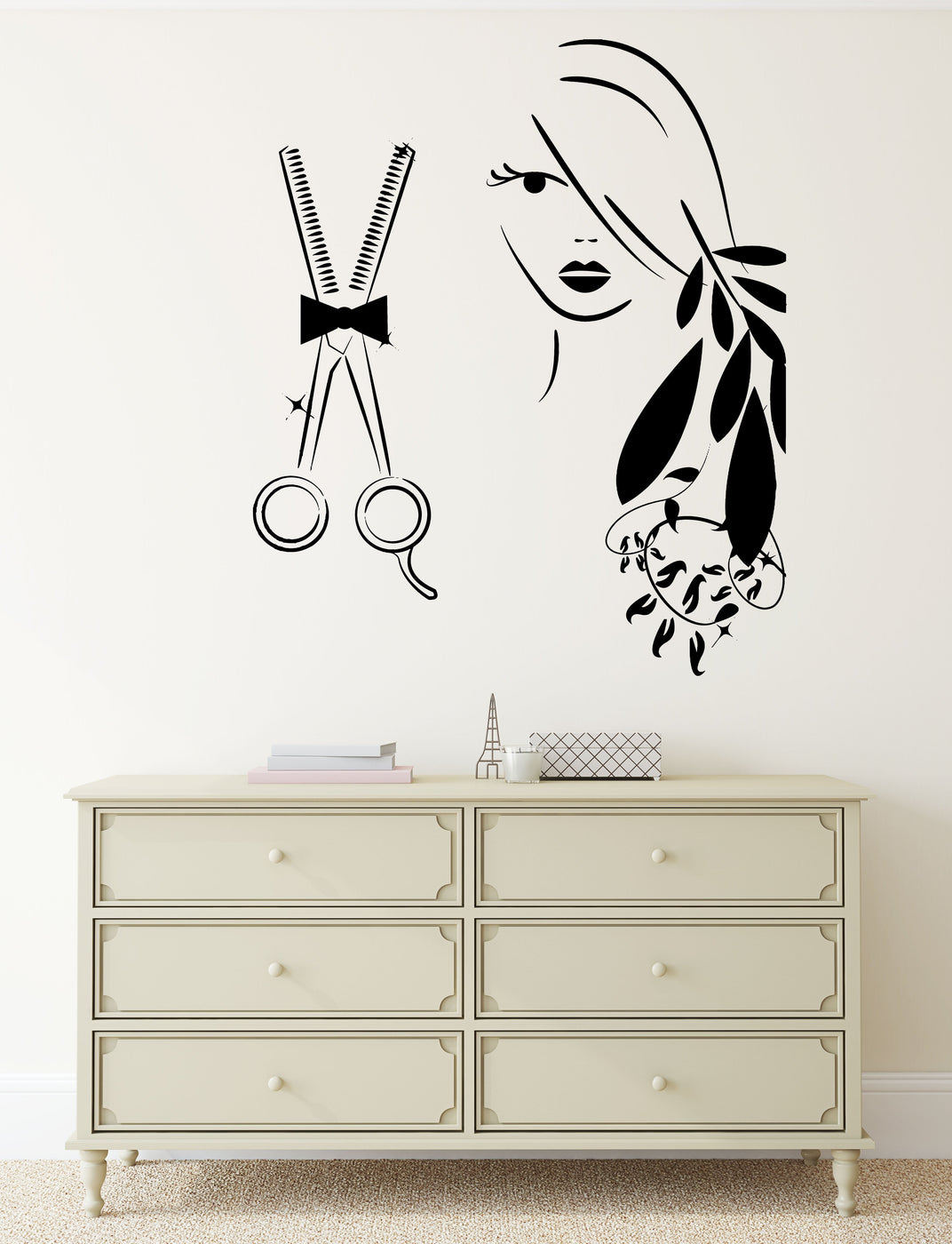 Window Sign for Business Vinyl Decal Wall Sticker Beauty Salon Tools B ...