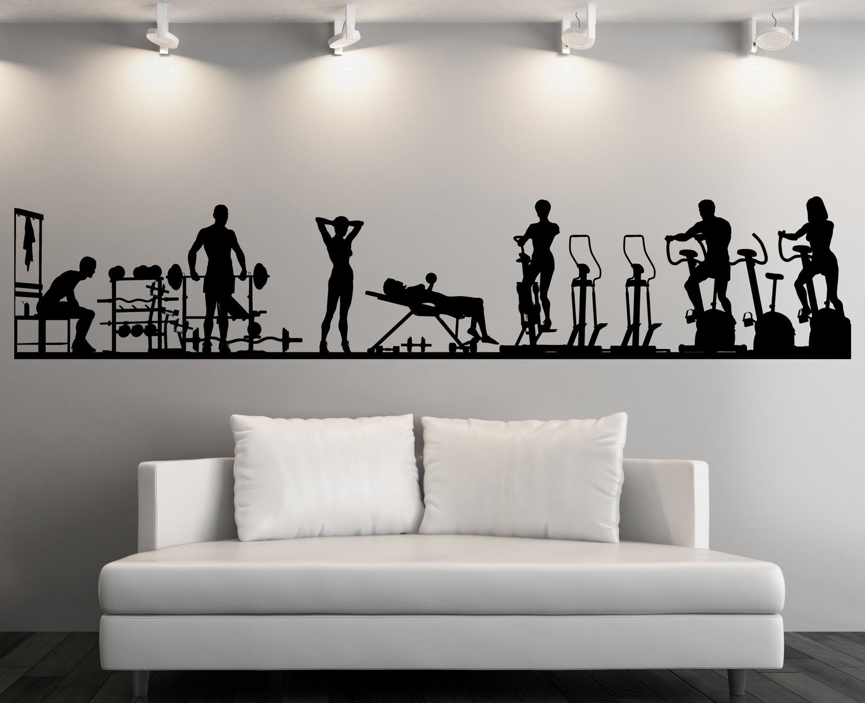 Large Vinyl Decal Wall Sticker Fitness Gym Sport Athletic Interior ...