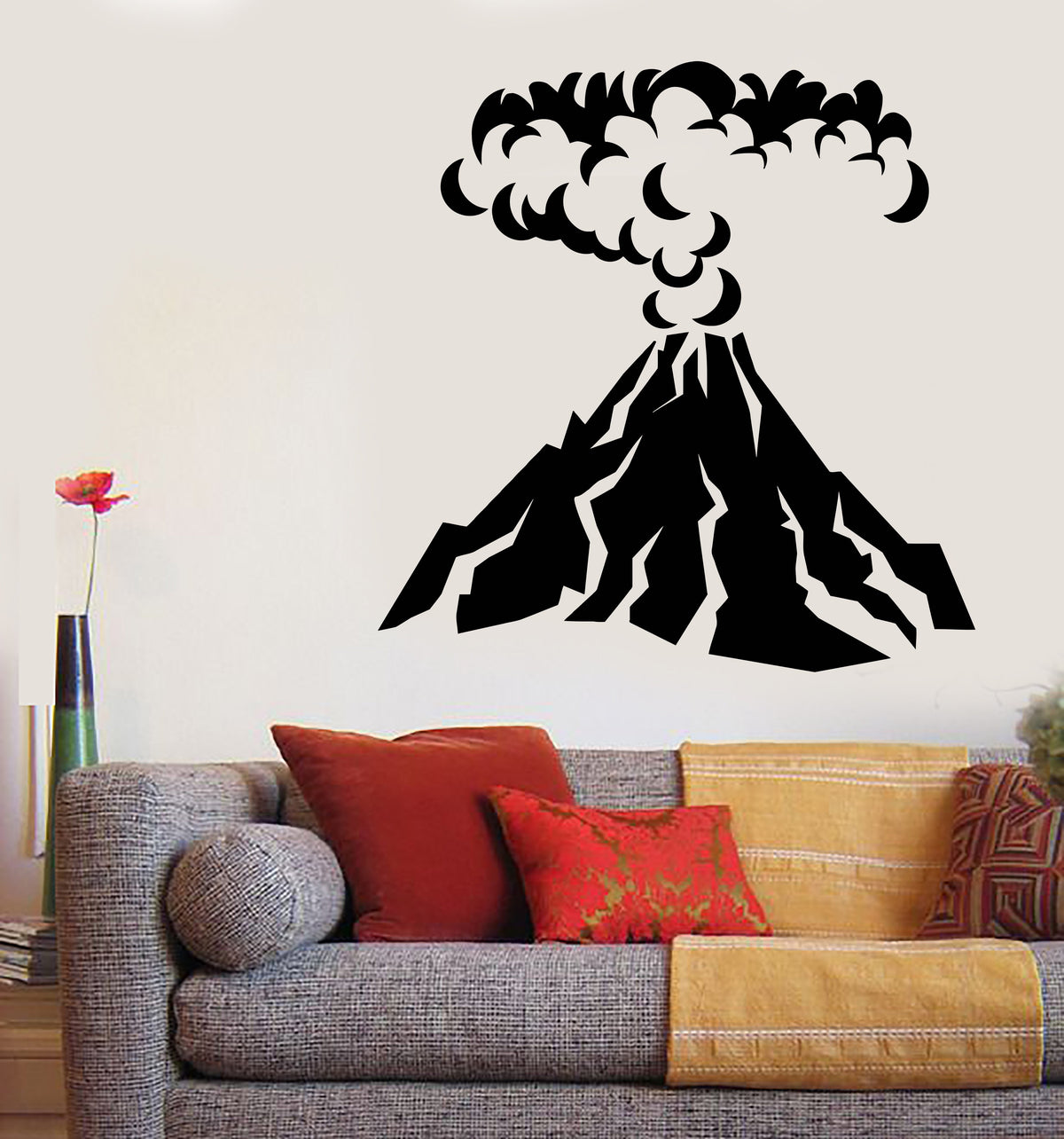Wall Vinyl Decal Volcano Nature Mountain Volcanic Eruption Tourism Dec ...