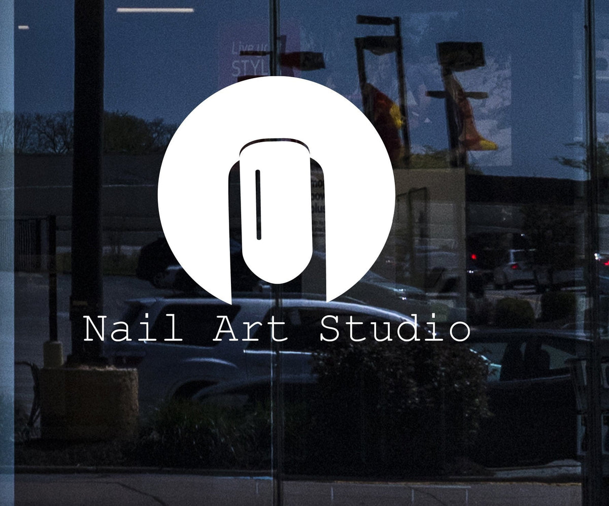 Window Vinyl Decal Wall Sticker Nail Art Studio Decor Beauty Salon Sig ...