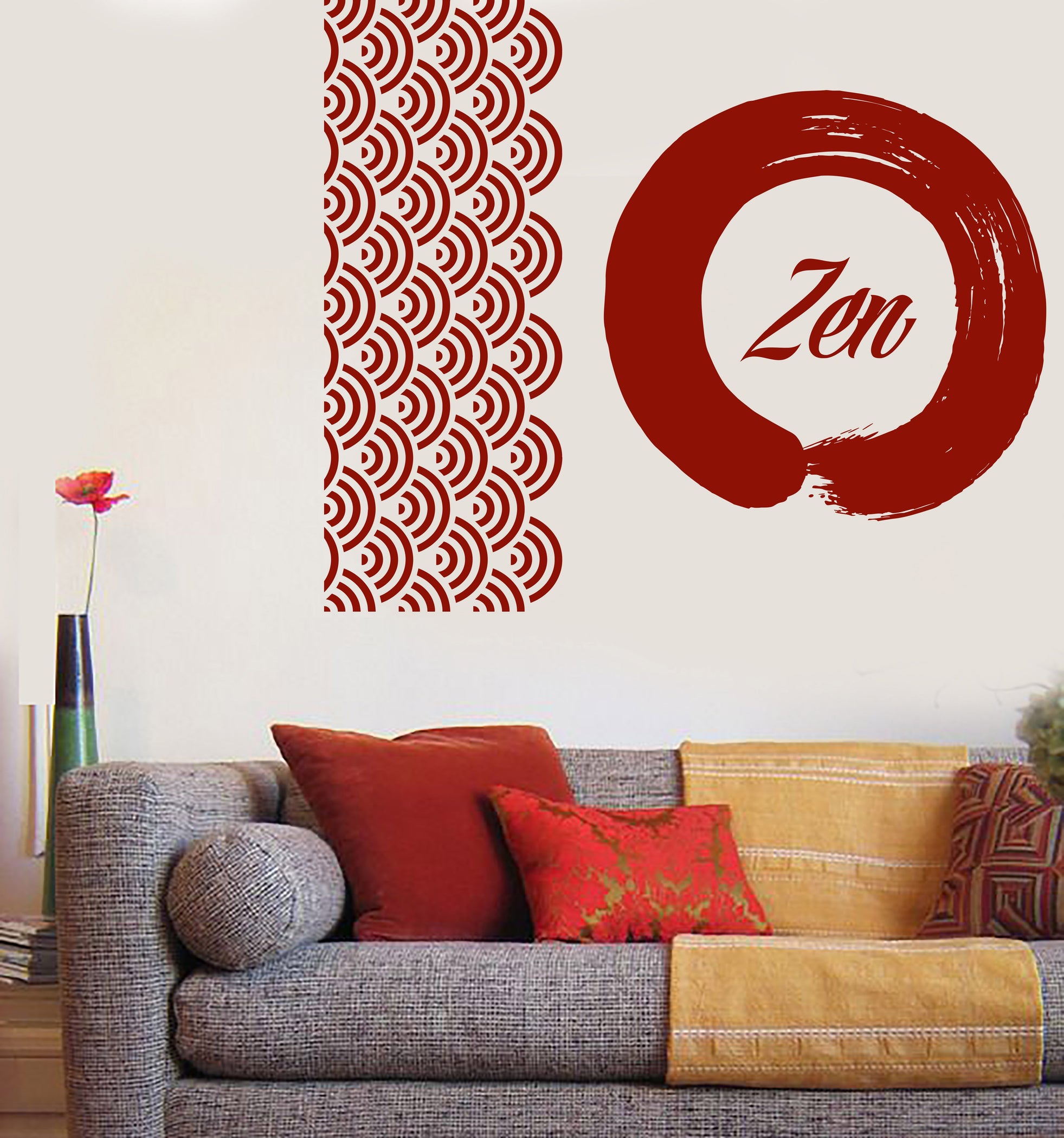 Enzo Circle Zen Yoga Mediation Decor Wall Vinyl Decal Sticker Unique G ...