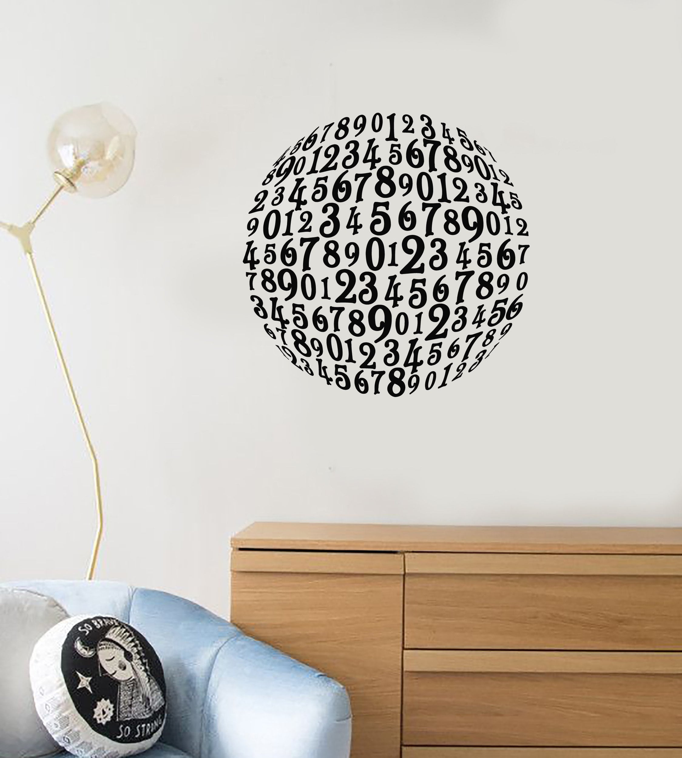 Vinyl Wall Decal Numbers Nursery School Mathematics Kids Room Art Stic ...