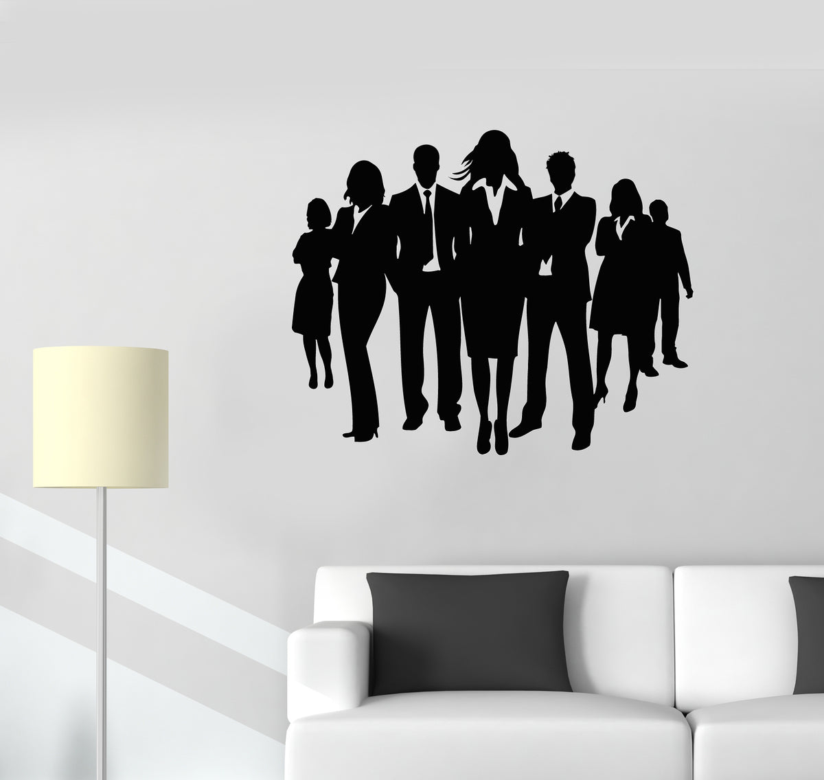 Vinyl Wall Decal Office Center Teamwork Dress Code Office Workers Empl ...