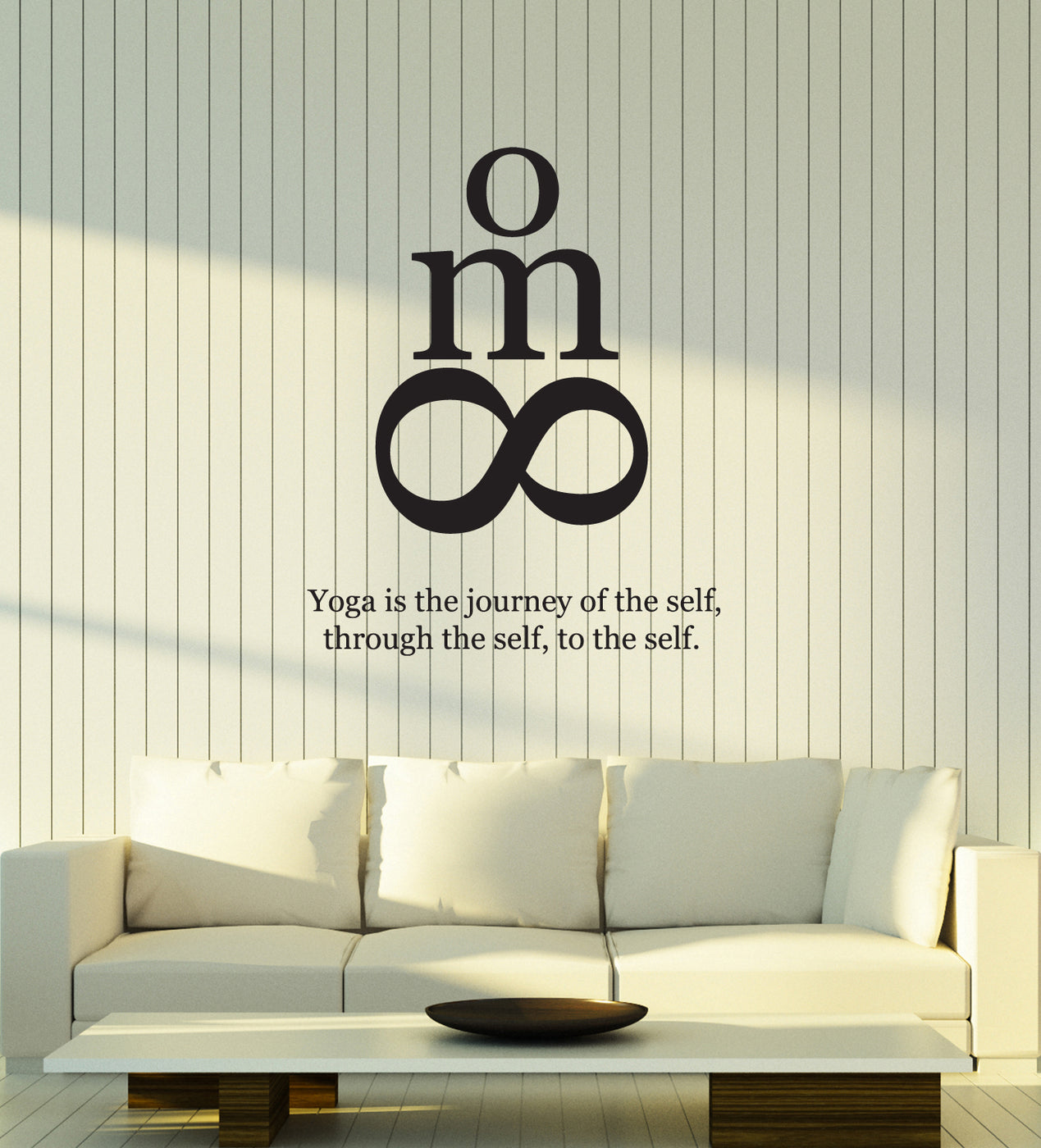 Vinyl Wall Decal Om Quote Buddhism Hinduism Yoga Center Meditation Roo ...