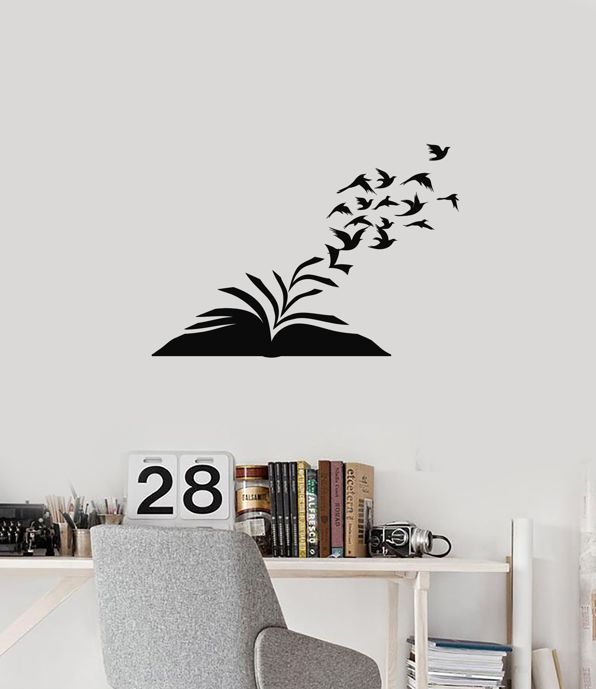 Custom Book & Library Wall Stickers And Decals Collection ...