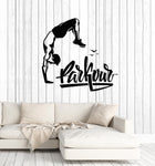 Vinyl Wall Decal Parkour Lettering Athlete Teenage Room Decoration Sti ...