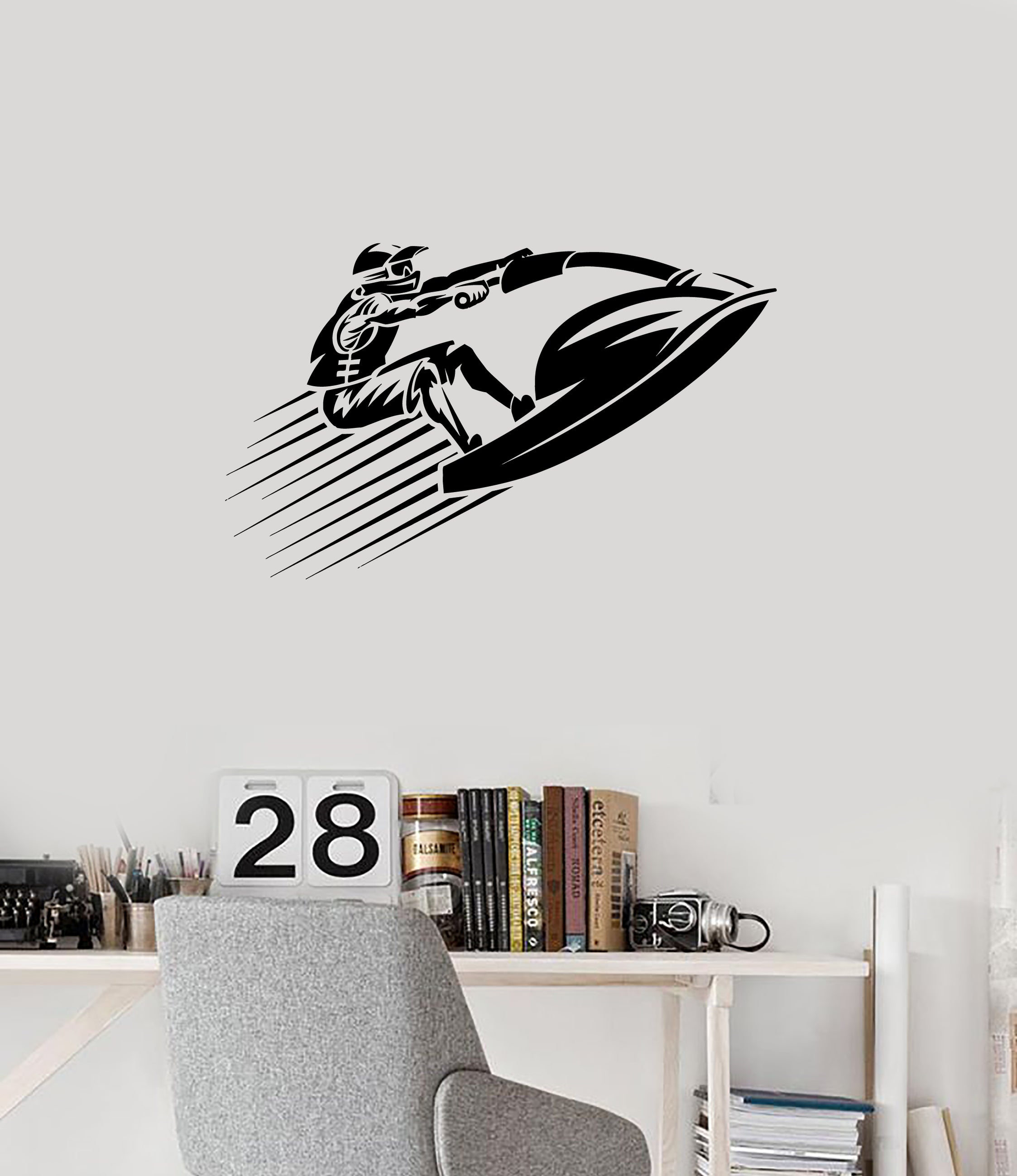 Vinyl Wall Decal Personal Watercraft PWC Water Scooter Racing Stickers ...