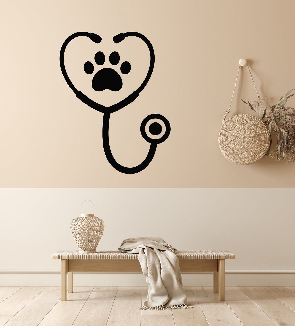 Vinyl Wall Decal Phonendoscope Animals Pet Veterinary Health Care Stic ...