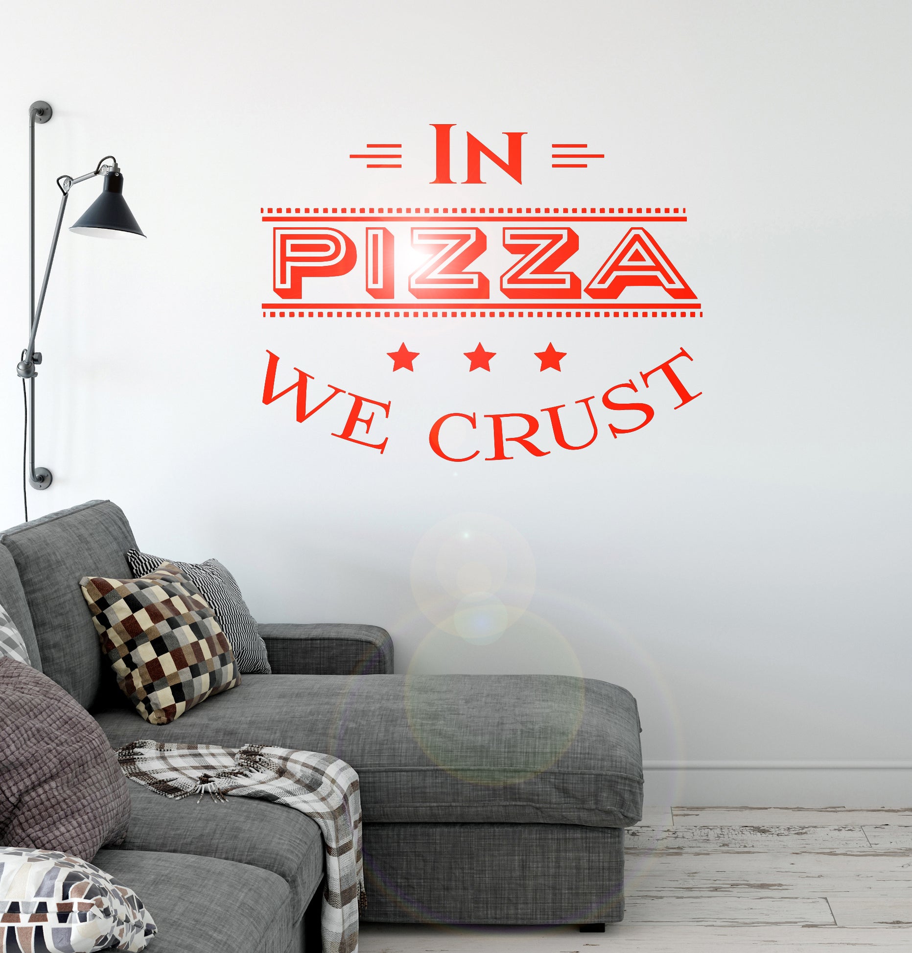 Vinyl Wall Decal Pizza Quote Pizzeria Italian Restaurant Kitchen Stick ...