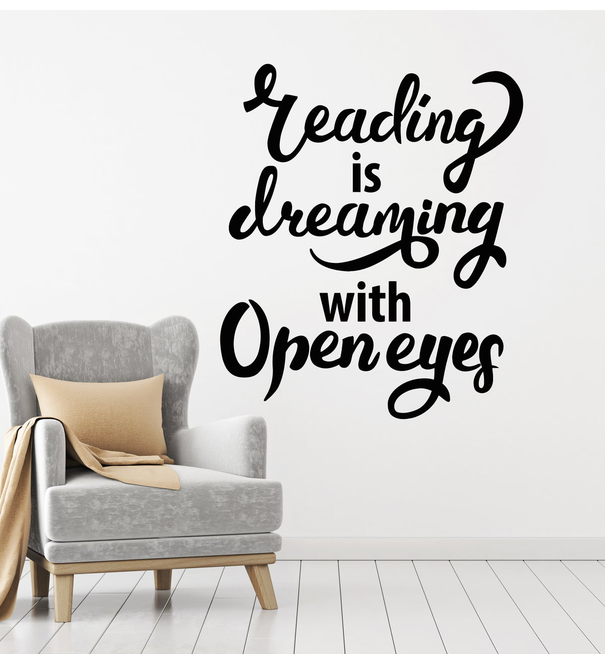 Vinyl Wall Decal Reading Room Bookstore Library Quote Saying Stickers ...
