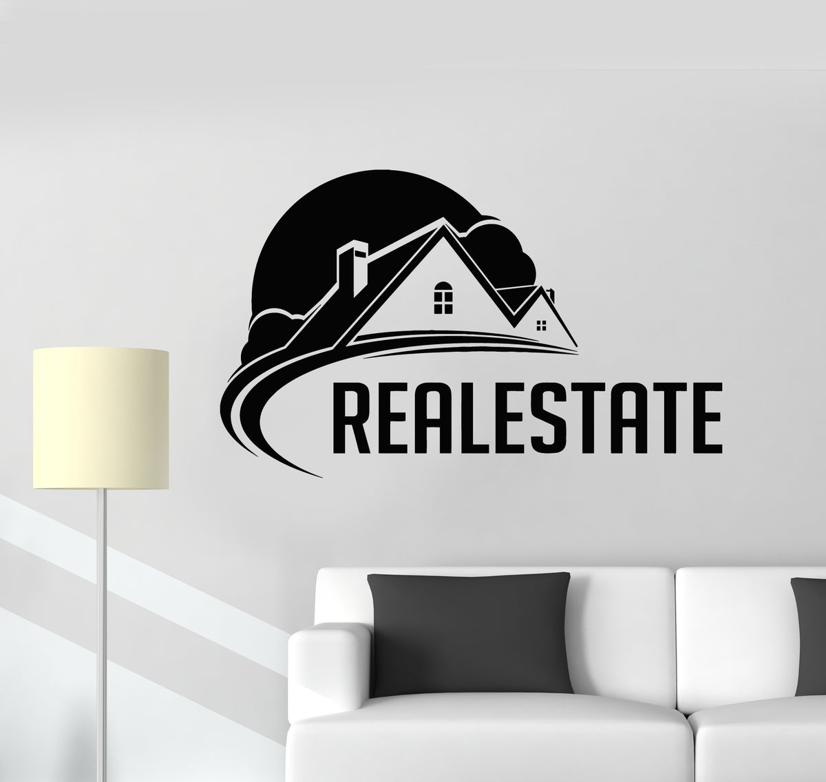 Vinyl Wall Decal Real Estate Broker Agent House Home Rent Stickers Mur ...