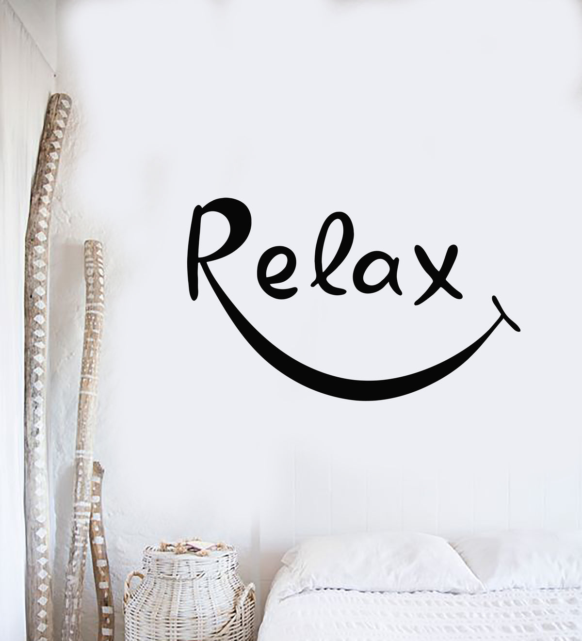 Vinyl Wall Decal Relax Relaxation Smile Spa Therapy Centre Stickers Mu ...