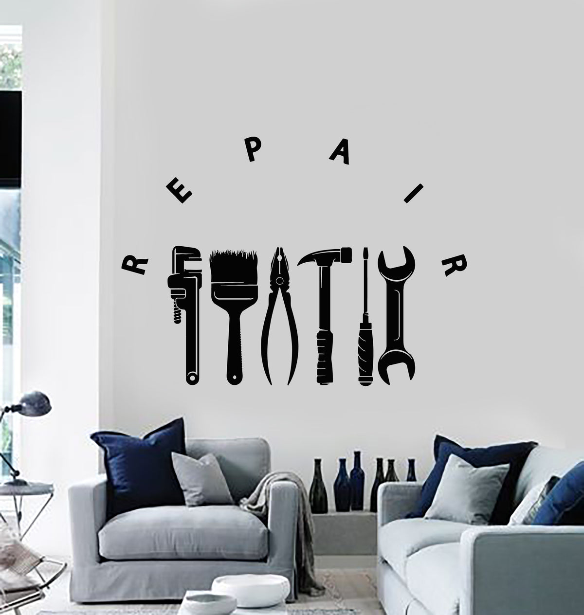 Vinyl Wall Decal Building Repair Service Construction Handyman Sticker ...