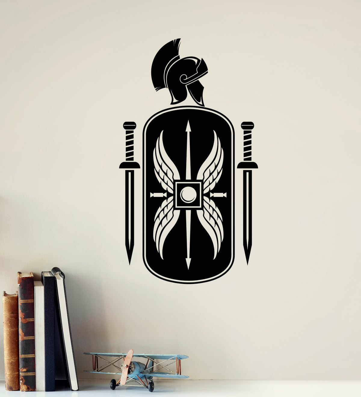 Vinyl Wall Decal Roman Legionary Warrior Ancient Rome Weapon Shield St ...