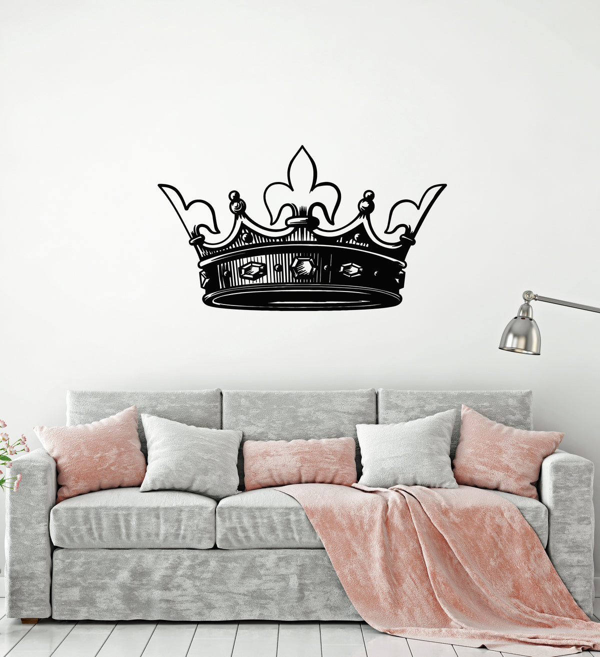 Vinyl Wall Decal Royal Crown King Queen Sign Kingdom Stickers Mural (g ...