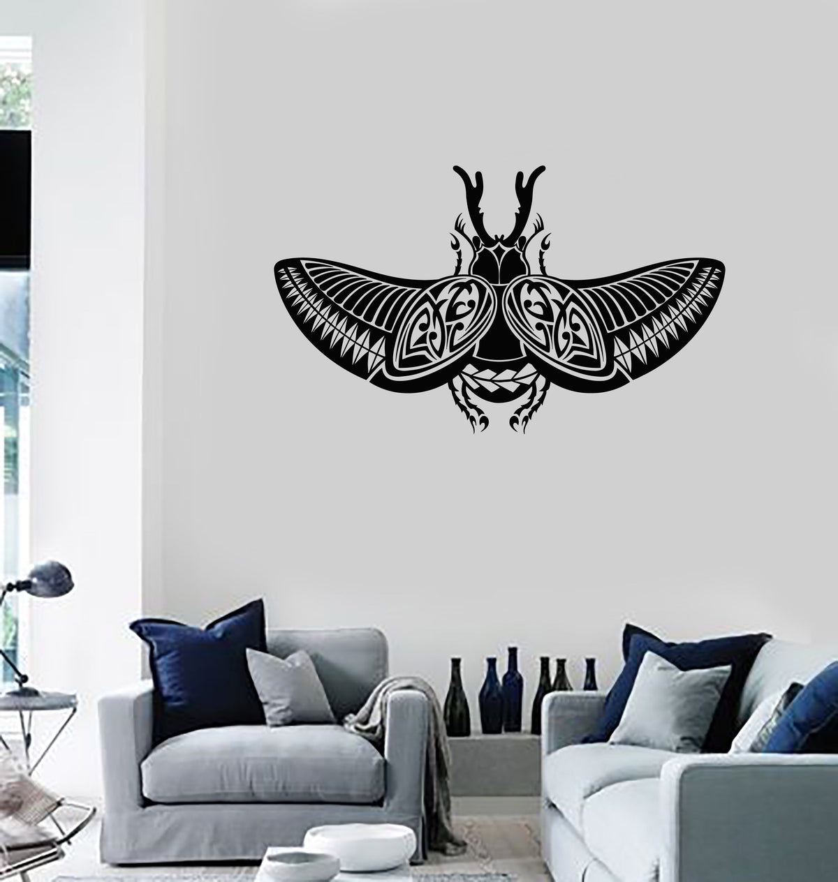 Vinyl Wall Decal Scarab Ancient Egypt Egyptian Decor Home Room Art Sti ...