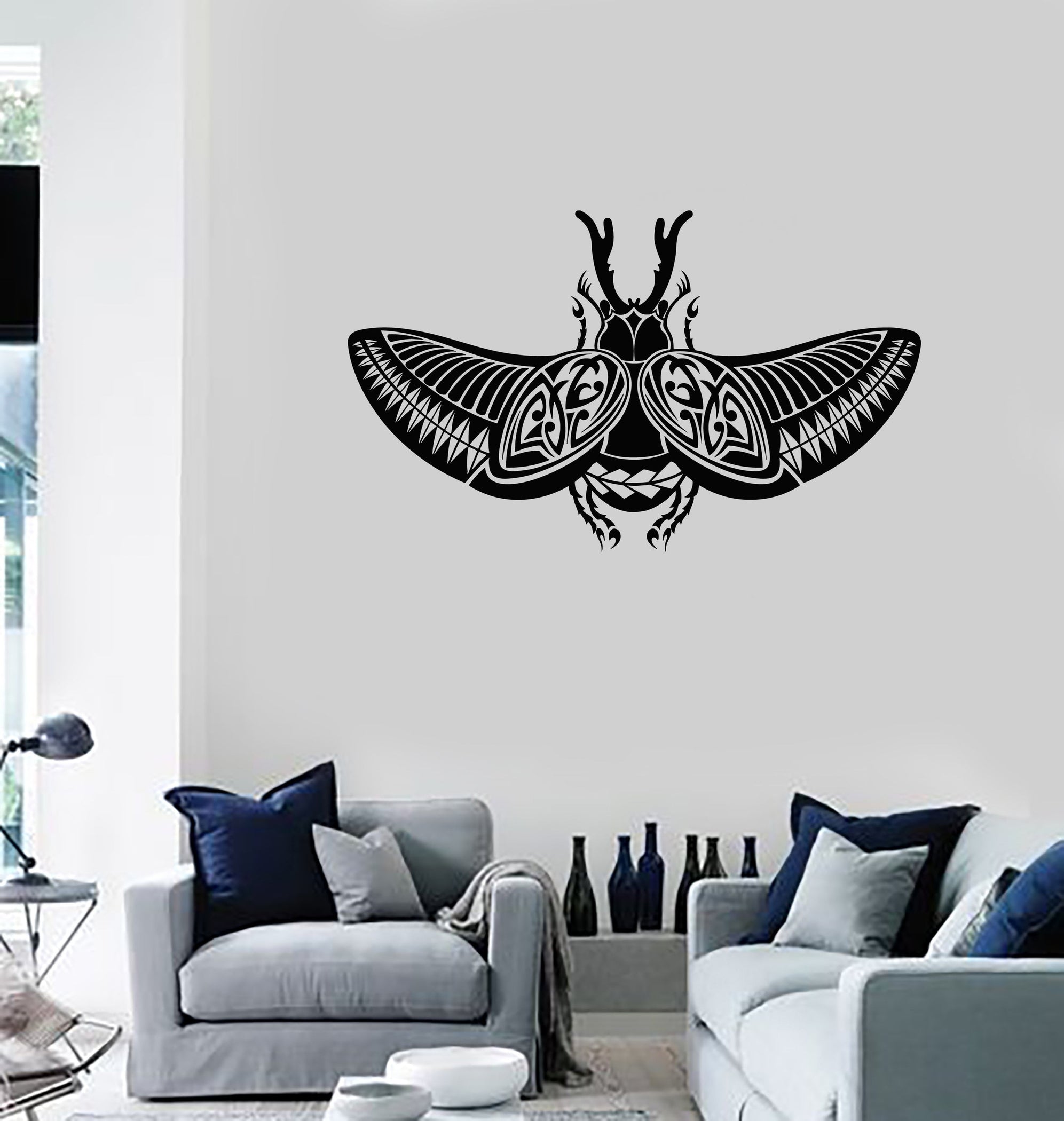 Vinyl Wall Decal Scarab Ancient Egypt Egyptian Decor Home Room Art Sti ...