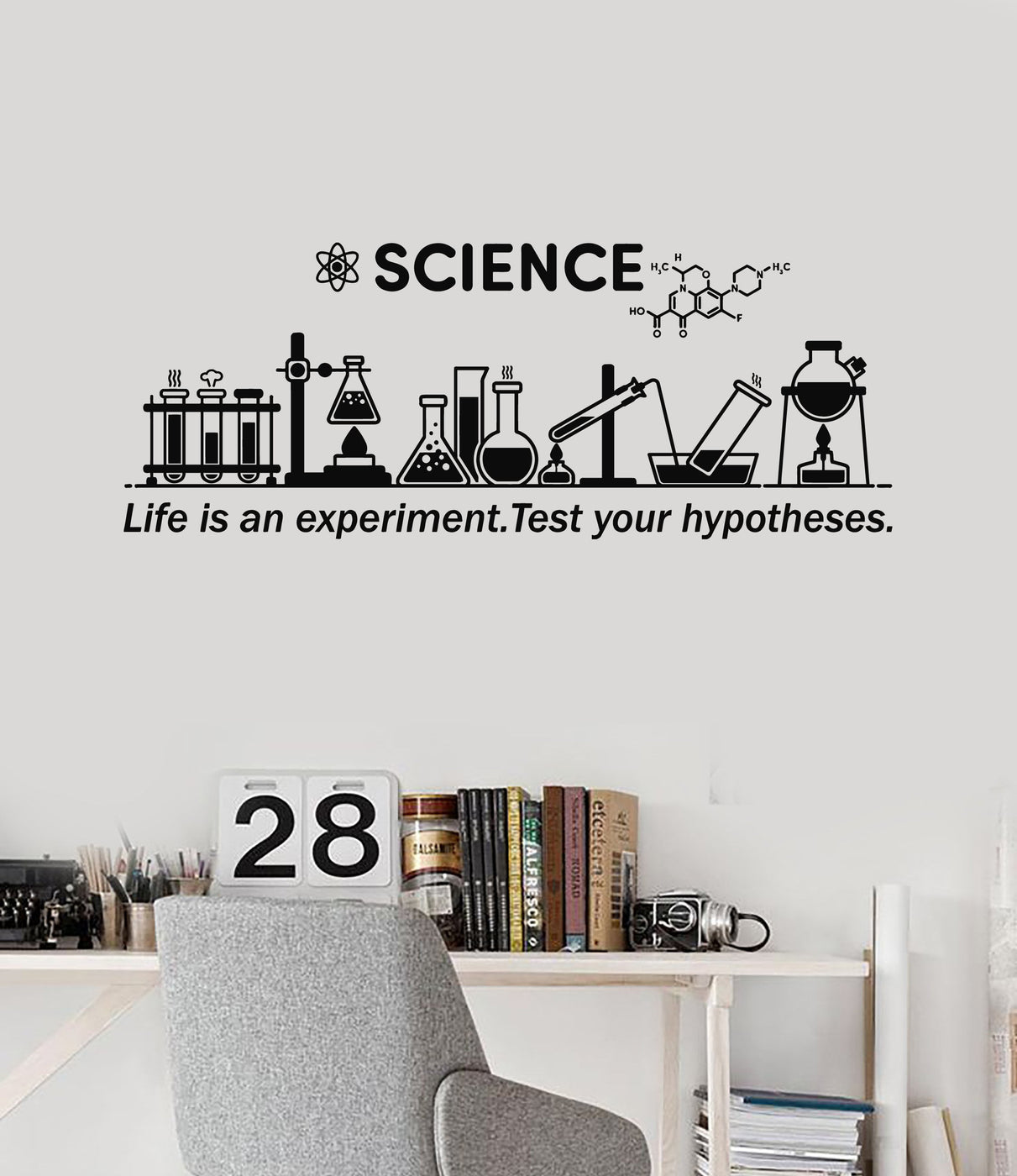 Classroom Wall Decal Science Inspire Chemical Lab School Decor Sticker ...