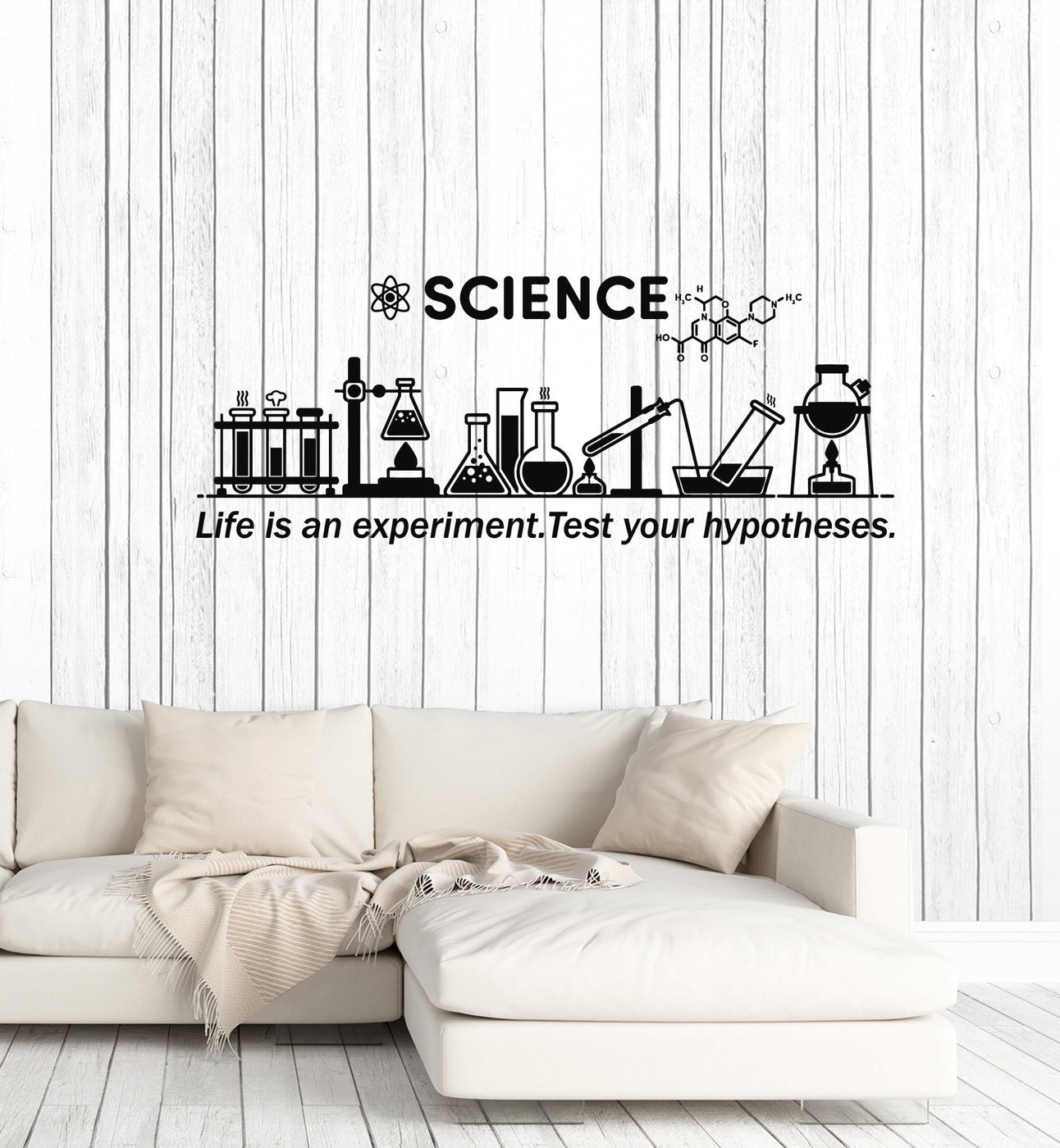 Classroom Wall Decal Science Inspire Chemical Lab School Decor Sticker ...