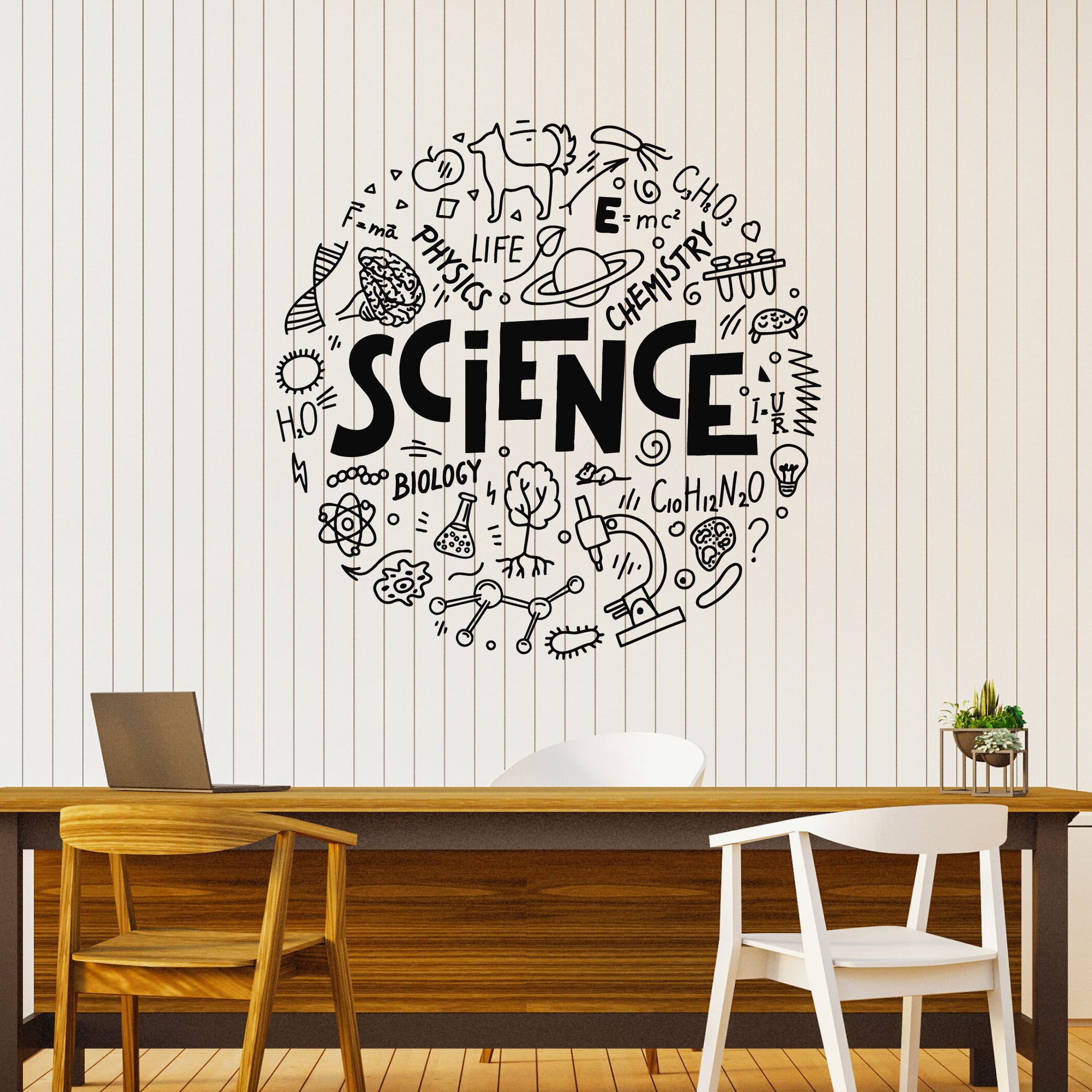 Vinyl Wall Decal Science Physics Biology Chemistry School Student Stic ...