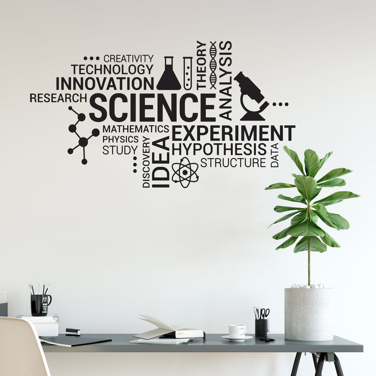 Vinyl Wall Decal Science School Classroom Education Lab Scientist Word ...