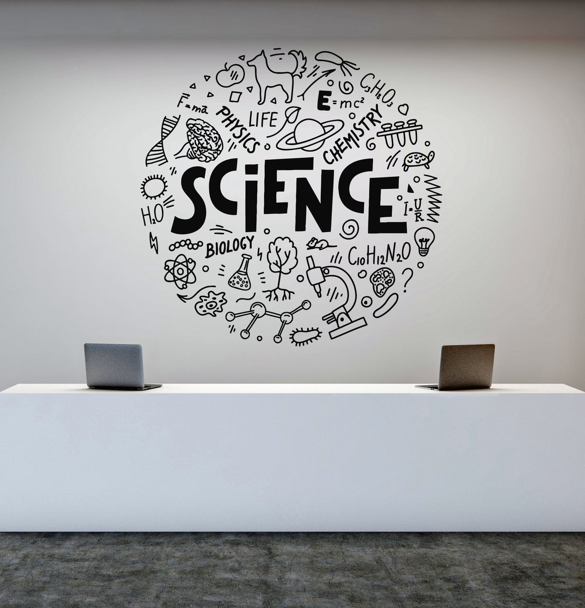 Vinyl Wall Decal Science Physics Biology Chemistry School Student Stic ...