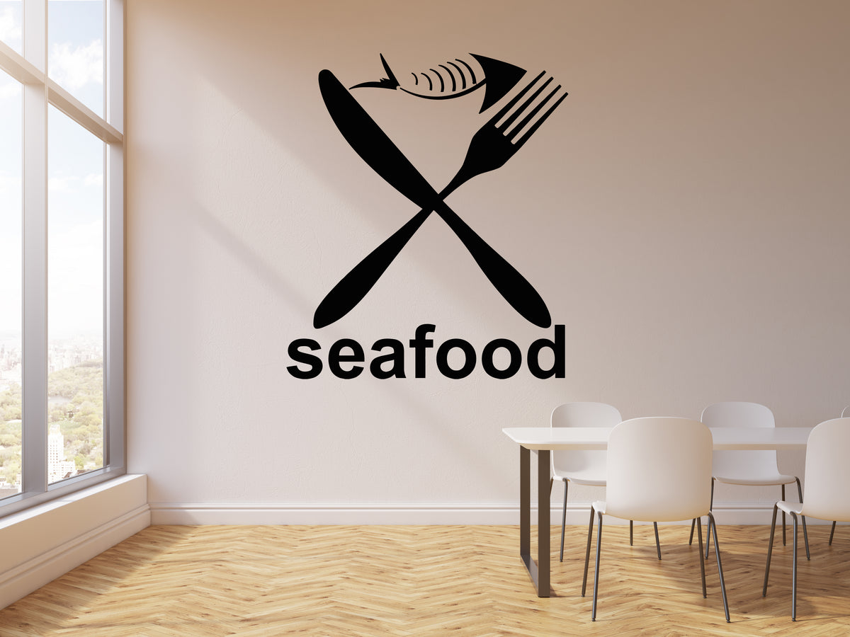 Vinyl Wall Decal Seafood Sea Products Restaurant Fresh Fish Stickers M ...