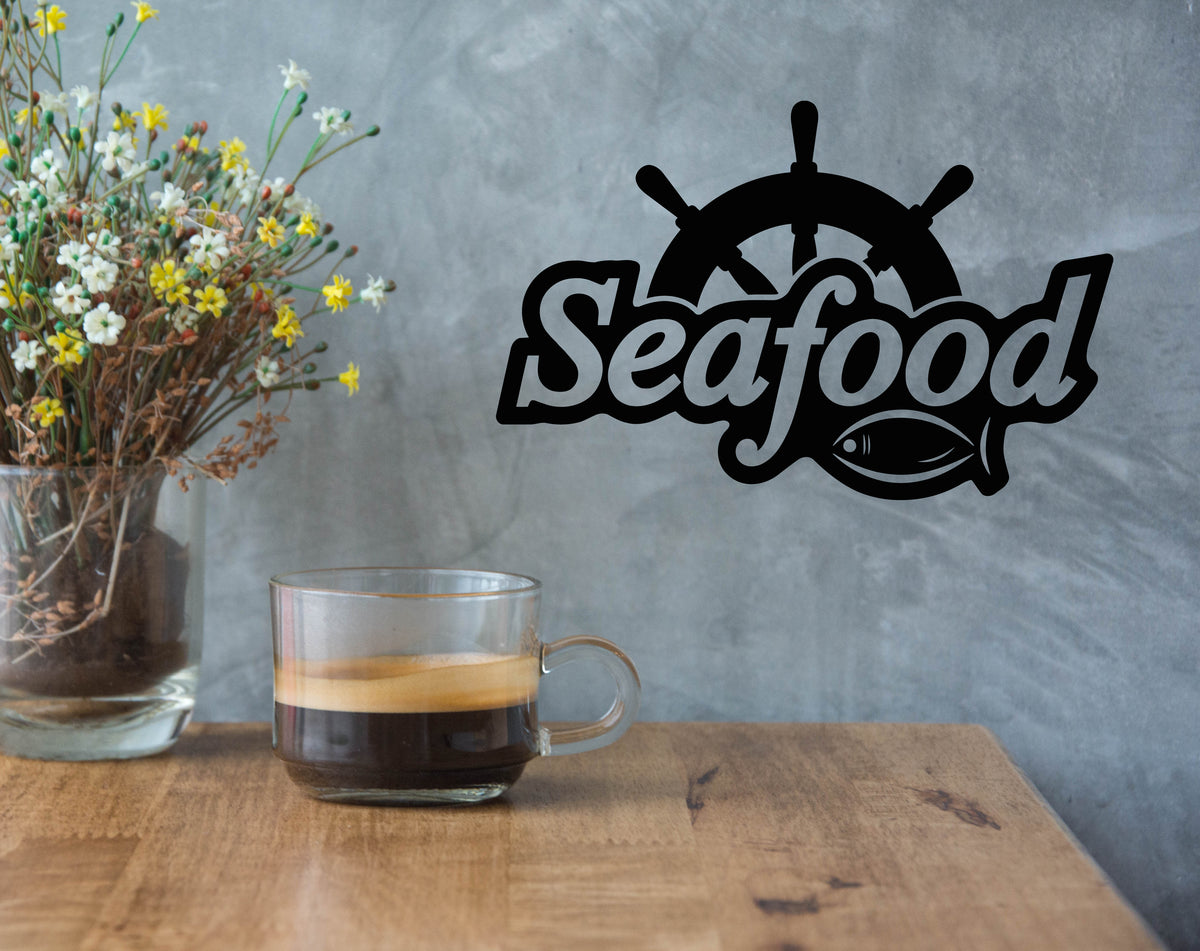 Vinyl Wall Decal Fishing Seafood Restaurant Fish Store Food Stickers M ...
