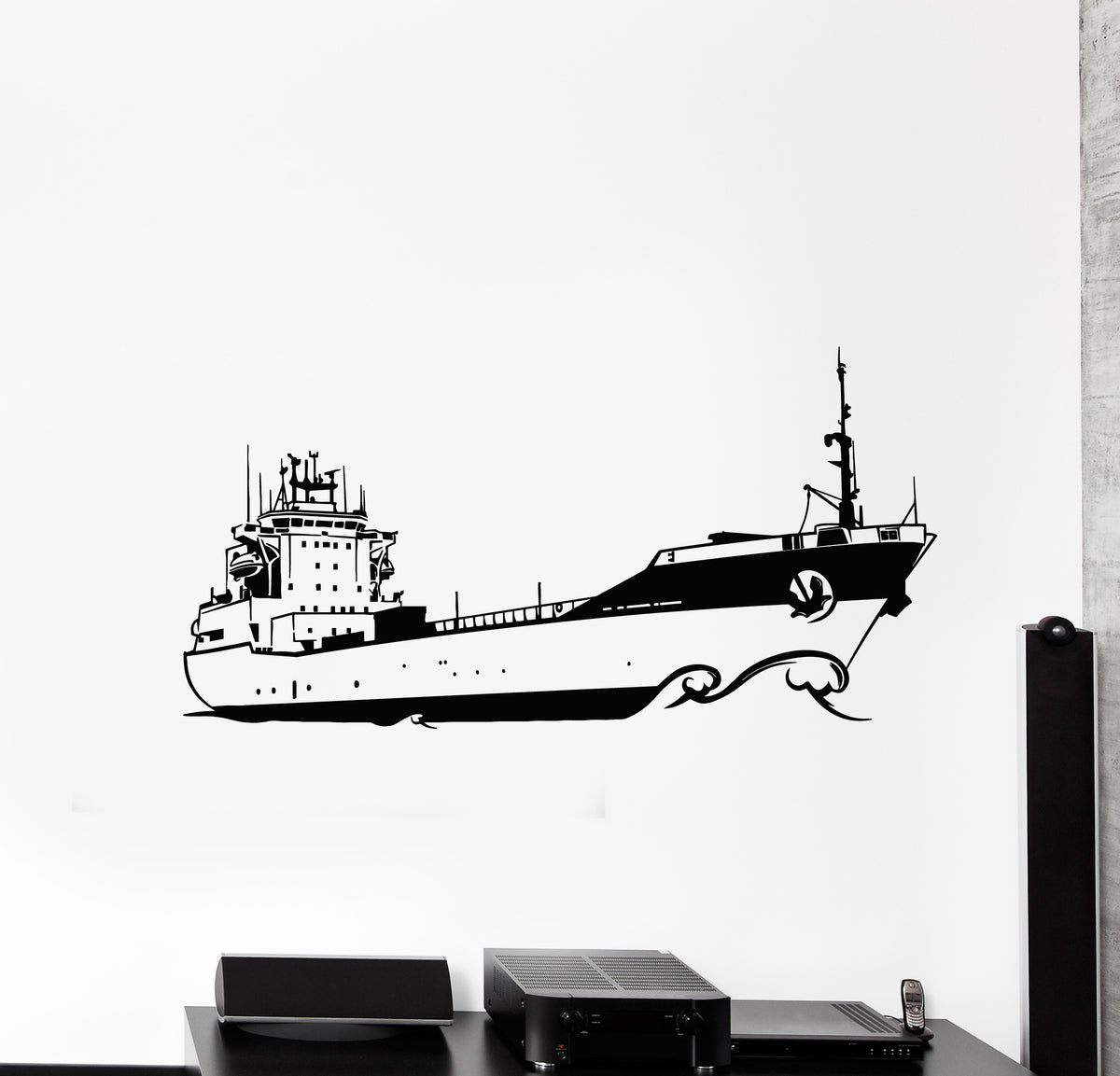 Vinyl Wall Decal War Military Weapons Warship Sea Marine Nautical Stic ...