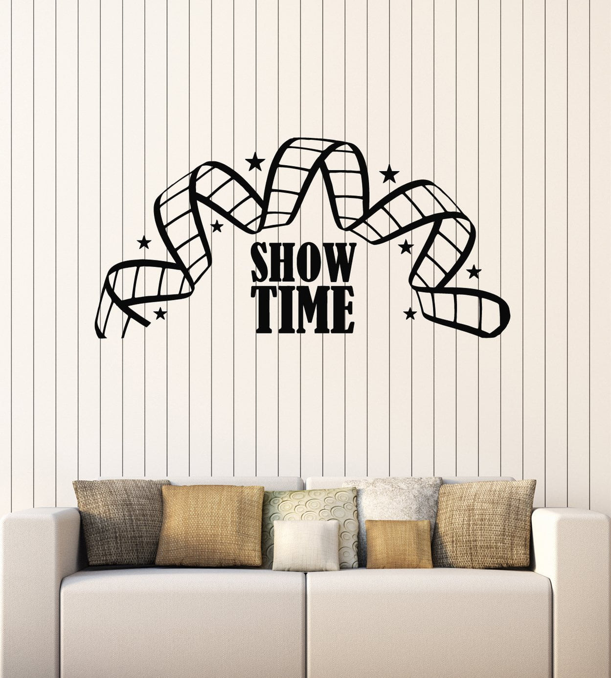 Show Time Vinyl Wall Decal Film Strip Cinema Movie Quote Art Stickers ...