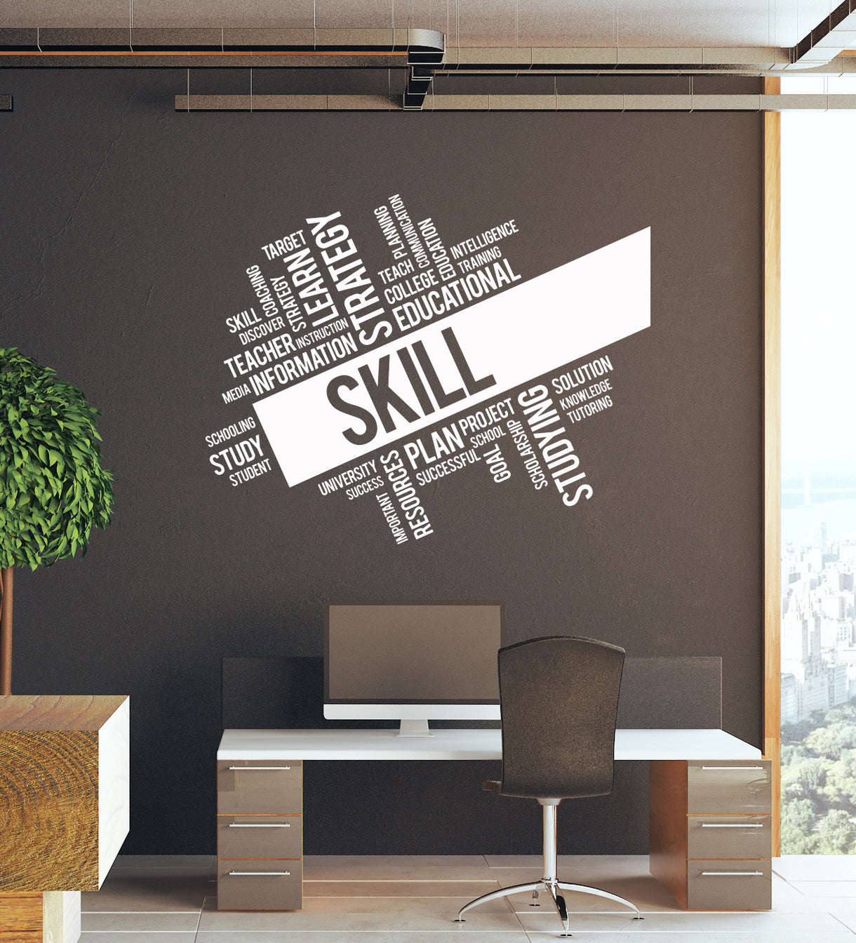 Vinyl Wall Decal Skills Coaching Success Training Education University ...
