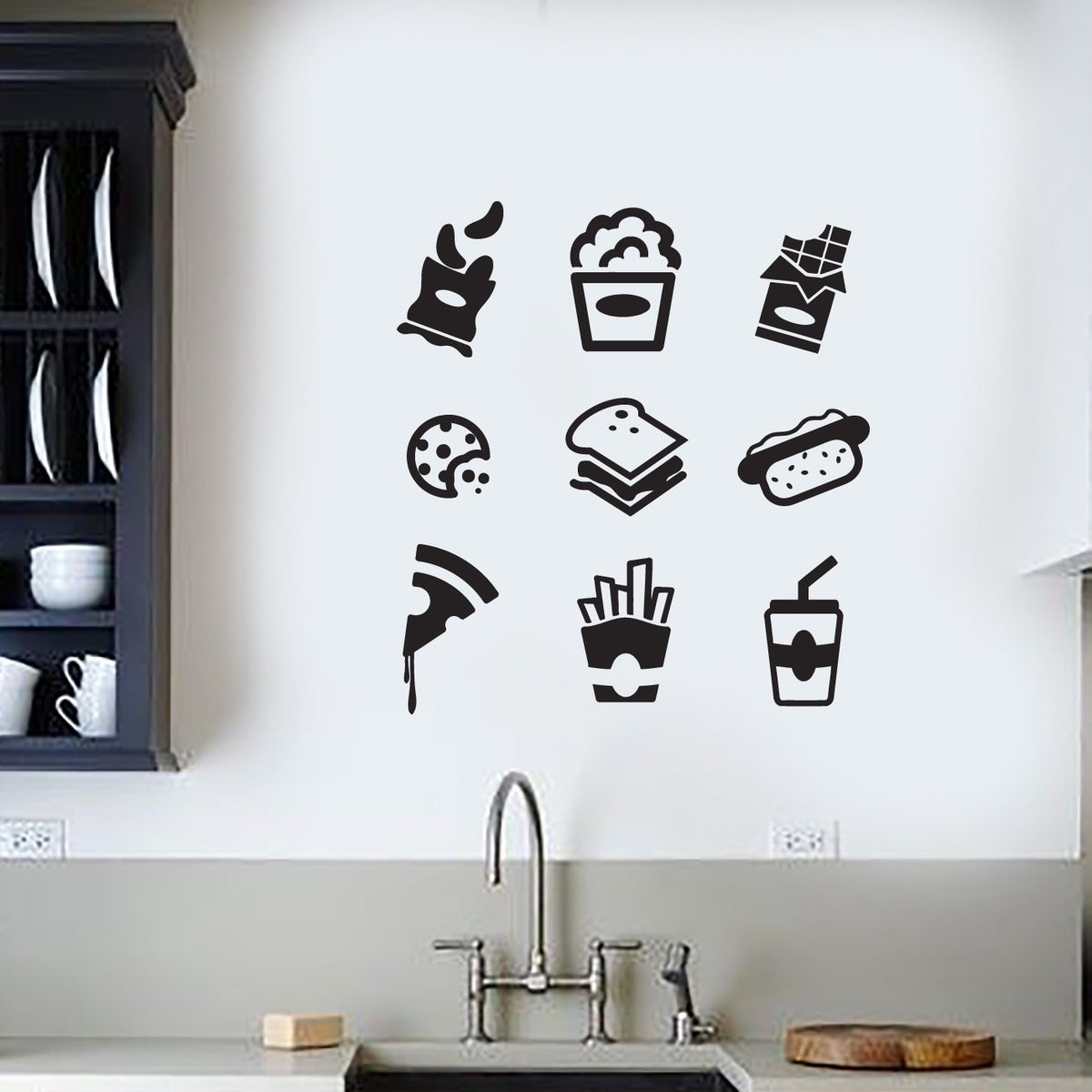 Vinyl Wall Decal Snack Bar Dining Room Kitchen Street Food Stickers Mu ...